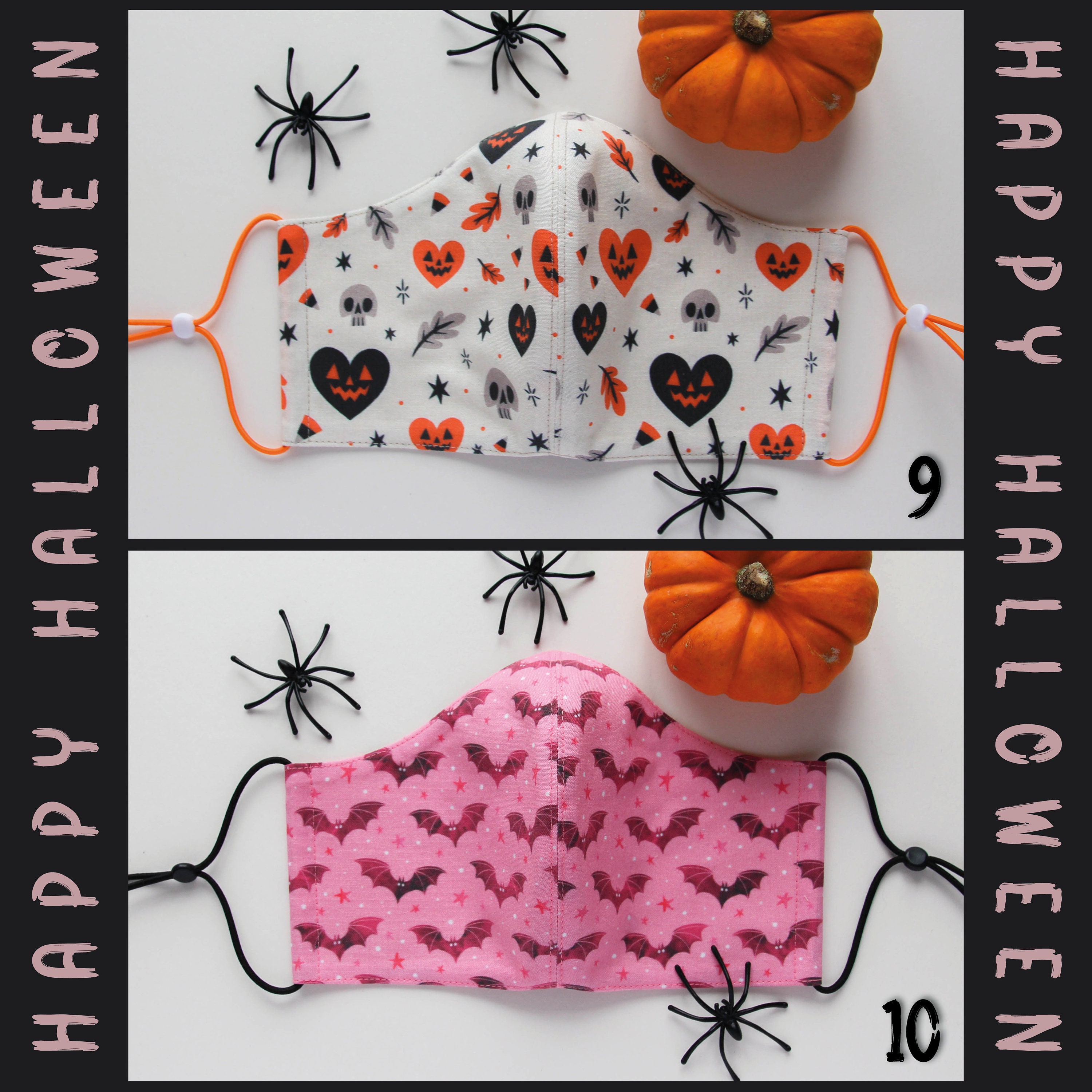 Witchy / Gothic Fitted Triple Layer Face Mask. 10 DESIGNS | Etsy