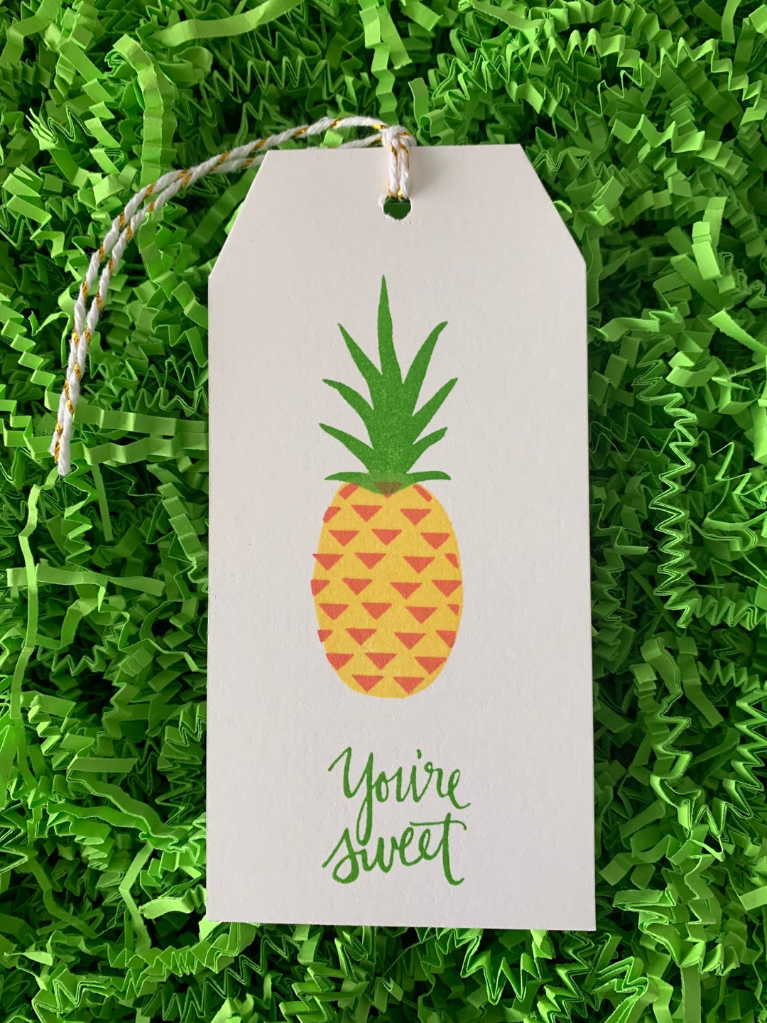 Pineapple Tags Set of 12 - Etsy