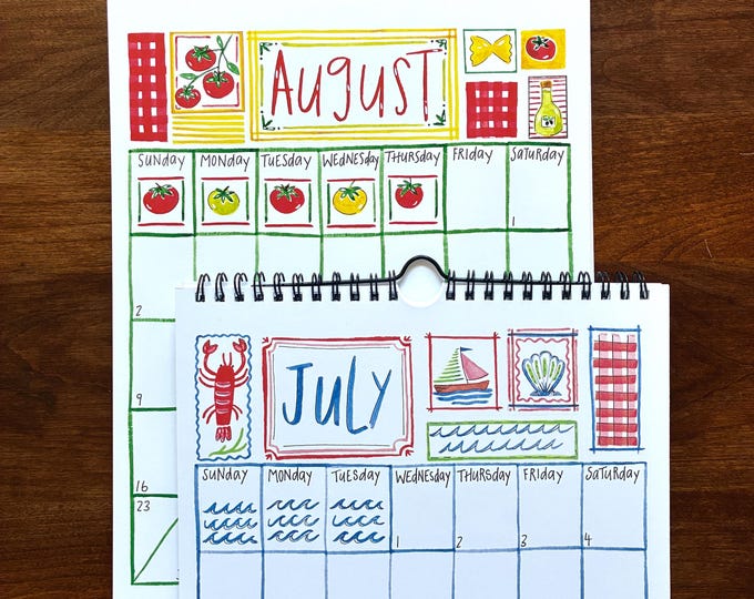 2026 Whimsical Watercolor Wall Calendar - Etsy