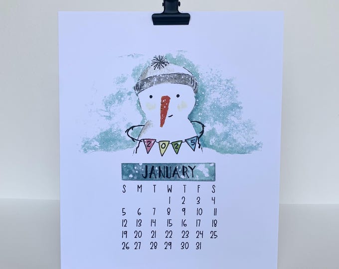 2025 MEDIUM Watercolor Desk Calendar - Etsy