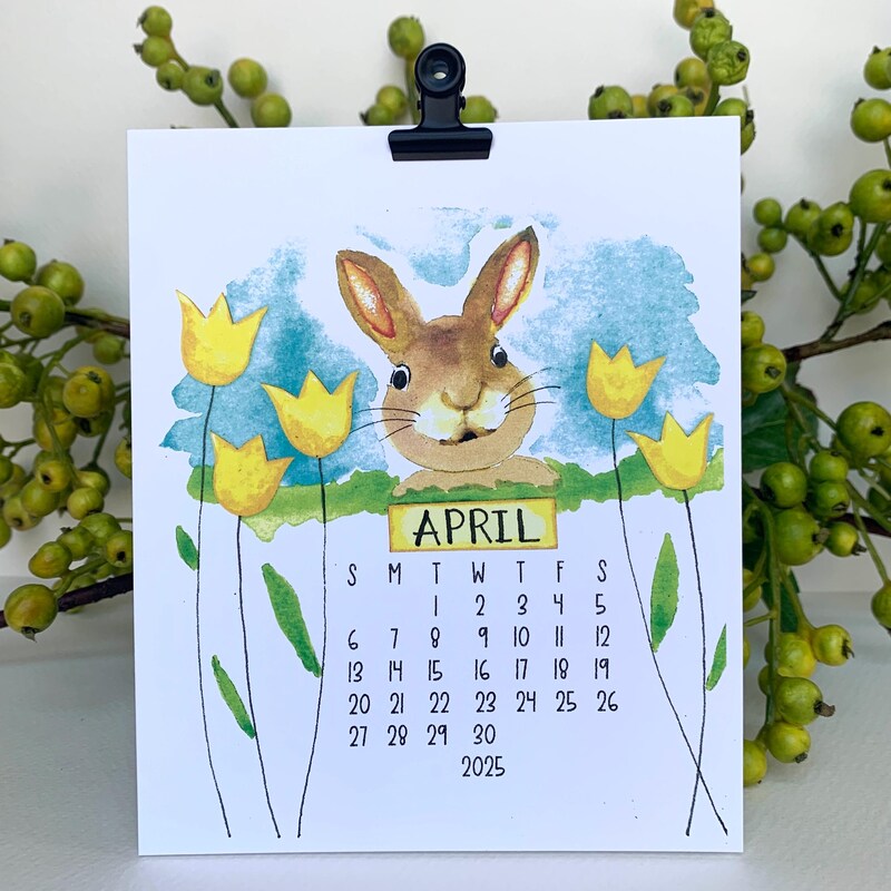 Watercolor Calendar - Etsy