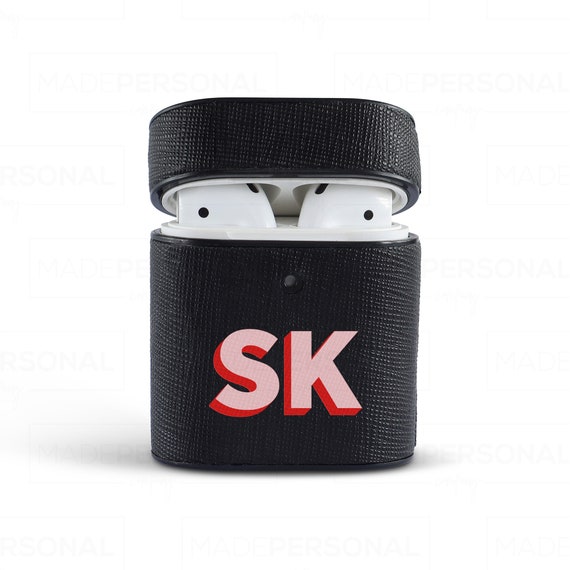 Saffiano Leather Airpod Pro 1 2 and 3 Case Shadow Text - Etsy