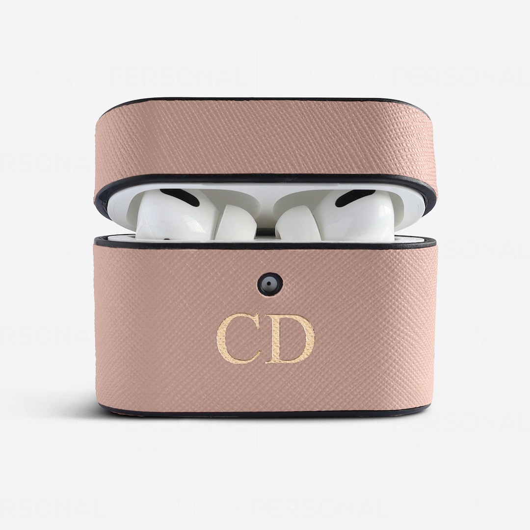 Personalised Leather Airpods Pro Case, AirPod 1 2 3, Debossed Hot Foil ...