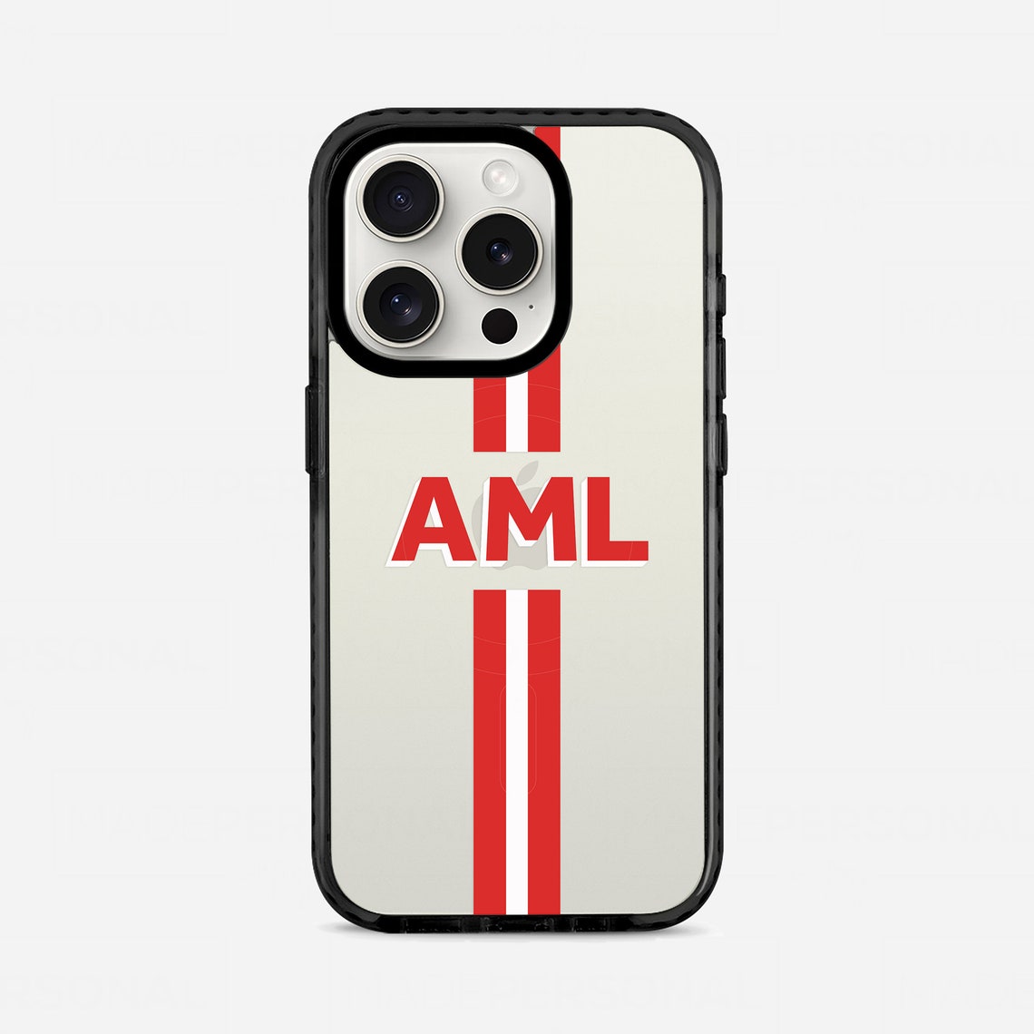 Personalised iPhone 16 Pro Max Clear Case, iPhone 15 Magsafe, Stripes ...
