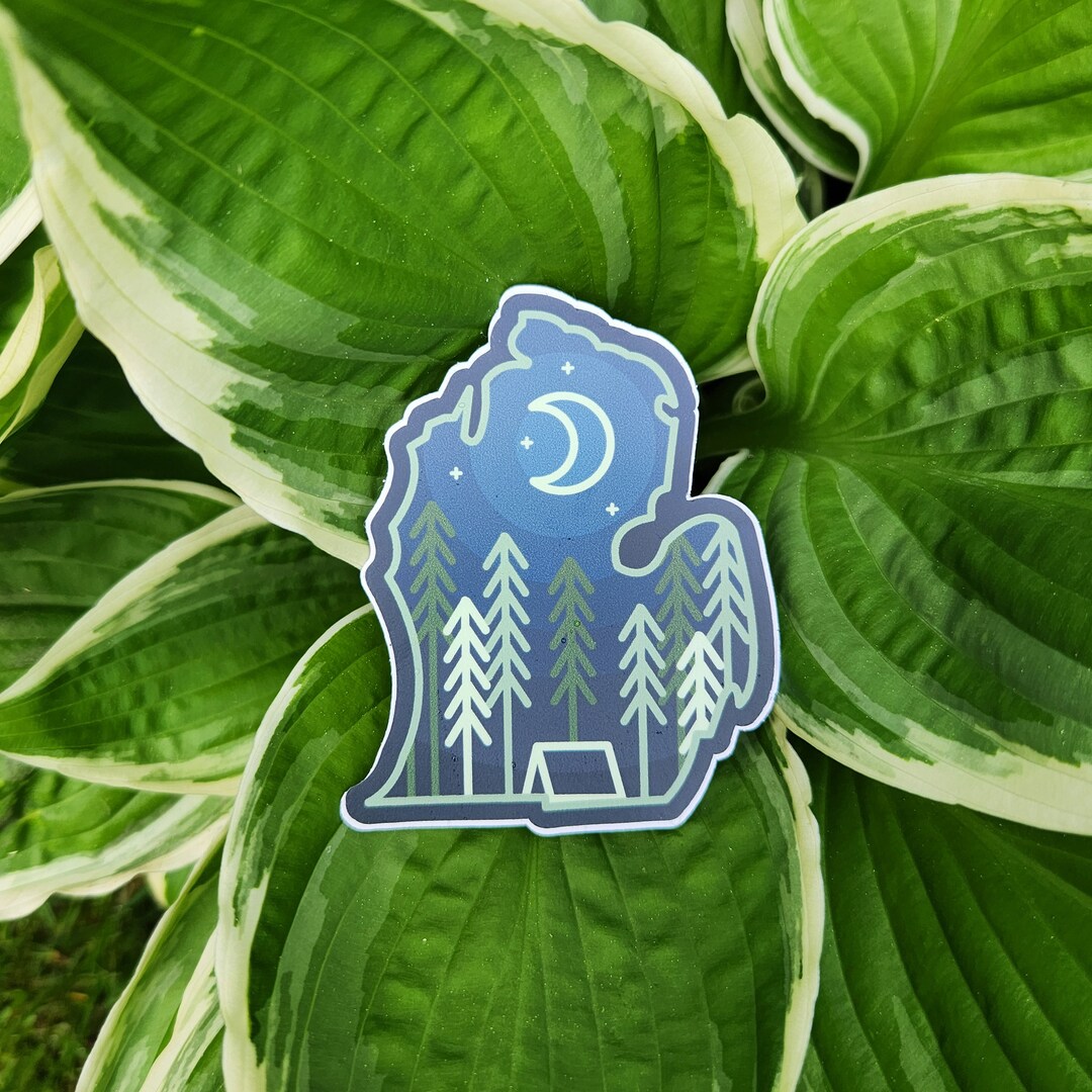 Michigan Lower Peninsula Camping Vinyl Sticker Decal - Etsy