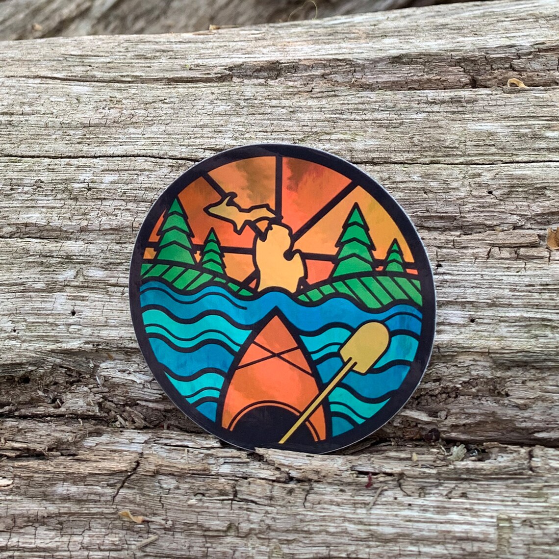 Holographic Michigan Kayak Vinyl Sticker Decal - Etsy