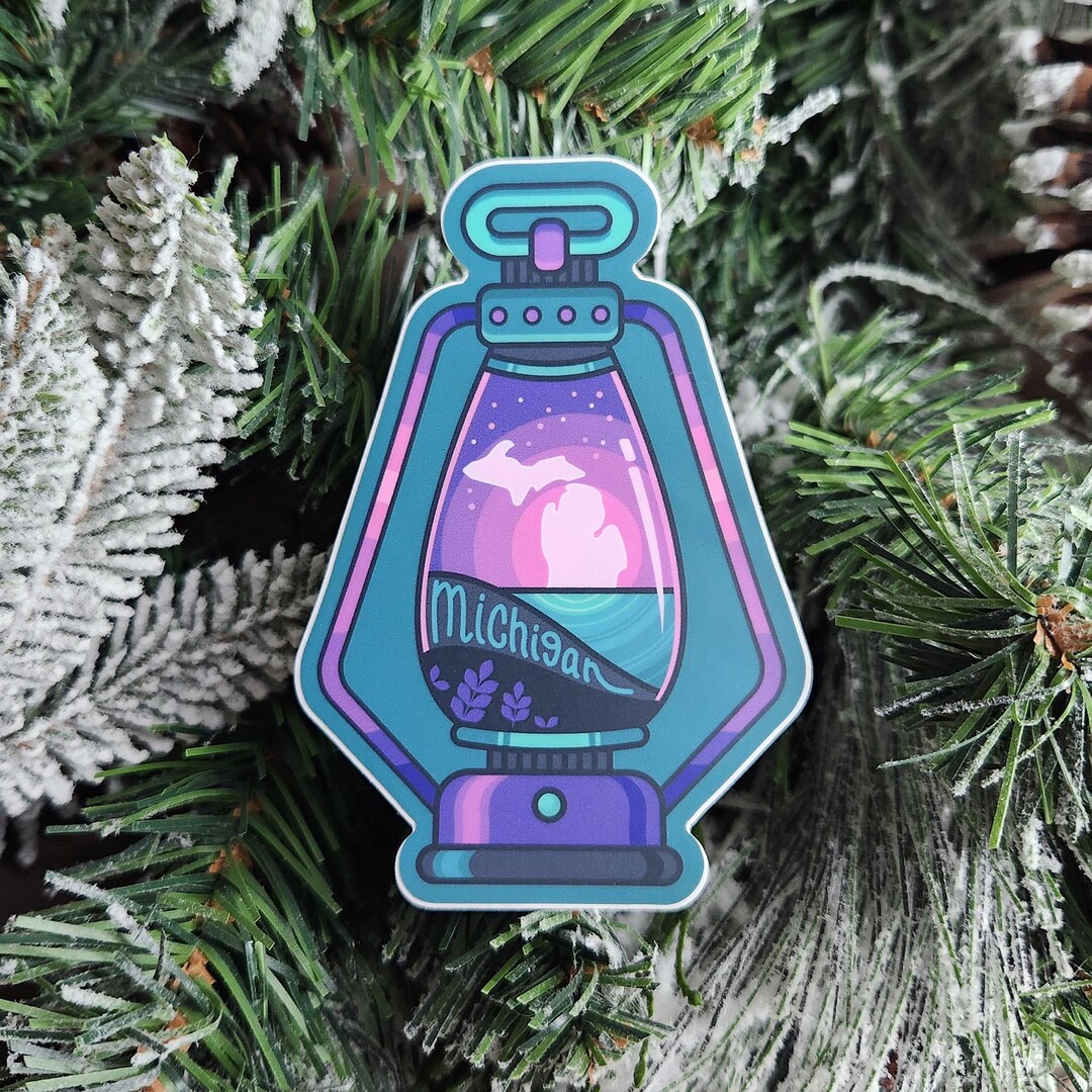 Michigan Purple Lantern Vinyl Sticker Decal - Etsy