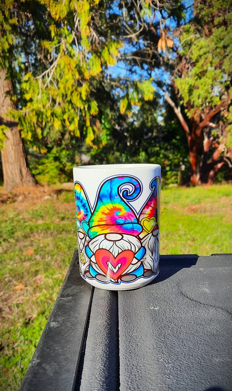 Hippie Gnomes Coffee Mug, Vibrant Ceramic, 15oz - Etsy