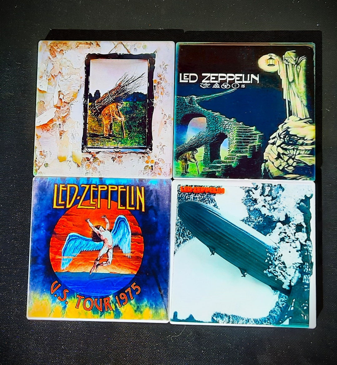 Led Zepplin 4 Coaster Set. Sublmation Coasters With Bright, Vibrant ...