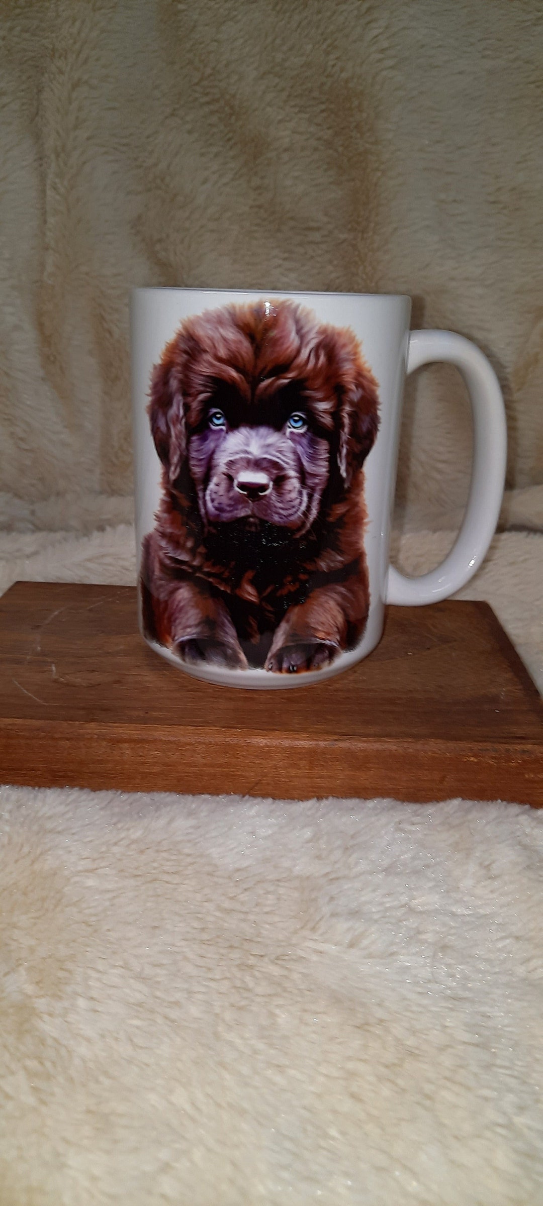 15oz. Newfoundland Puppy Coffee Mug. Beautiful, Vibrant, Realistic ...