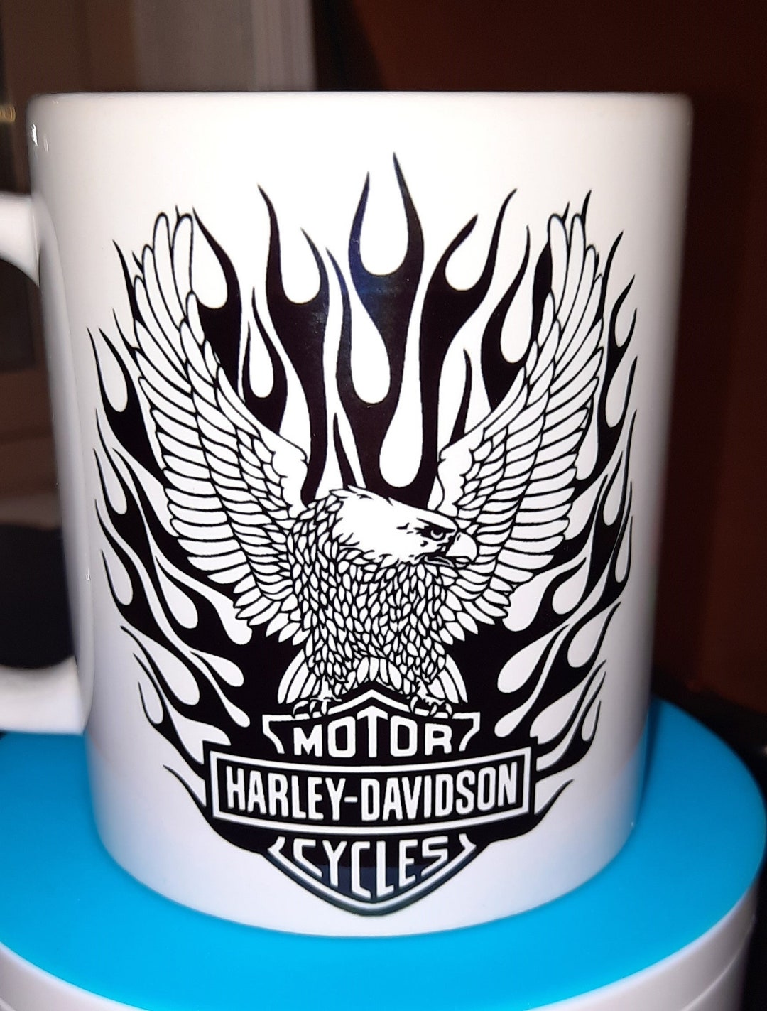 12oz. Motorcycle Coffee Mug. HD Vintage Style Ceramic Coffee Mug. - Etsy