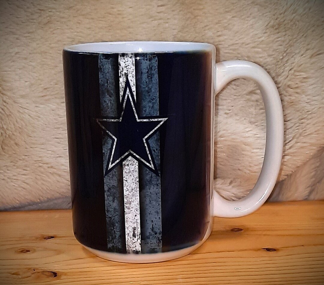 15oz. Football Themed Coffee Mug. Ceramic Coffee Mug Featuring Dallas ...