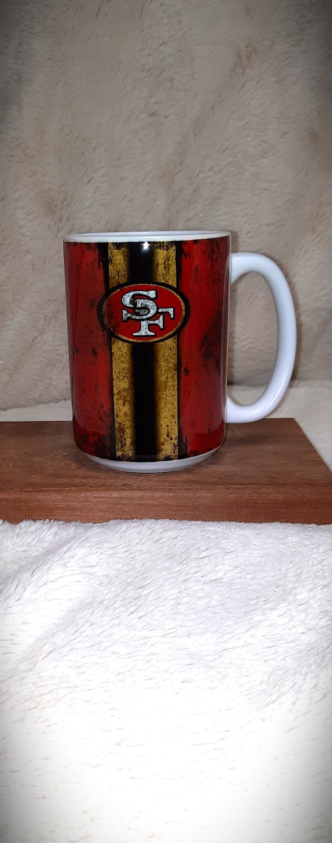 15oz. Football Themed Coffee Mug. Ceramic Coffee Mug Featuring SF 49ers ...
