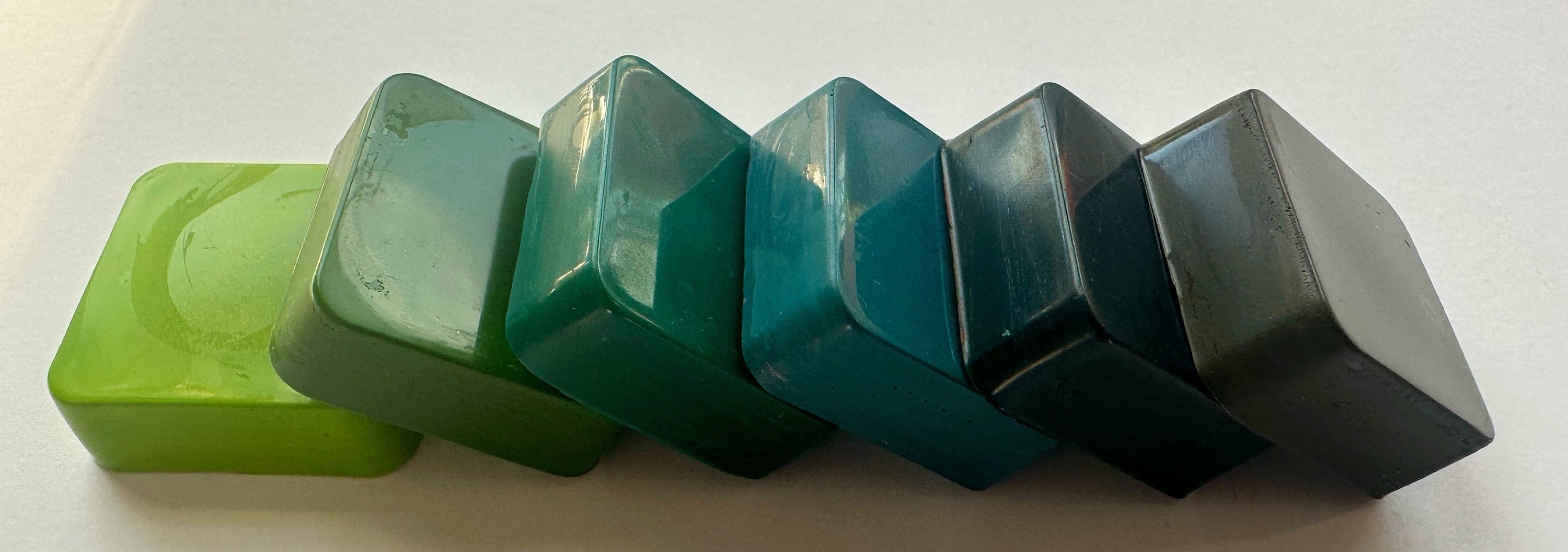 Encaustic Paint Green Palette Set Color Variety Six 1 Oz. Blocks Pure ...