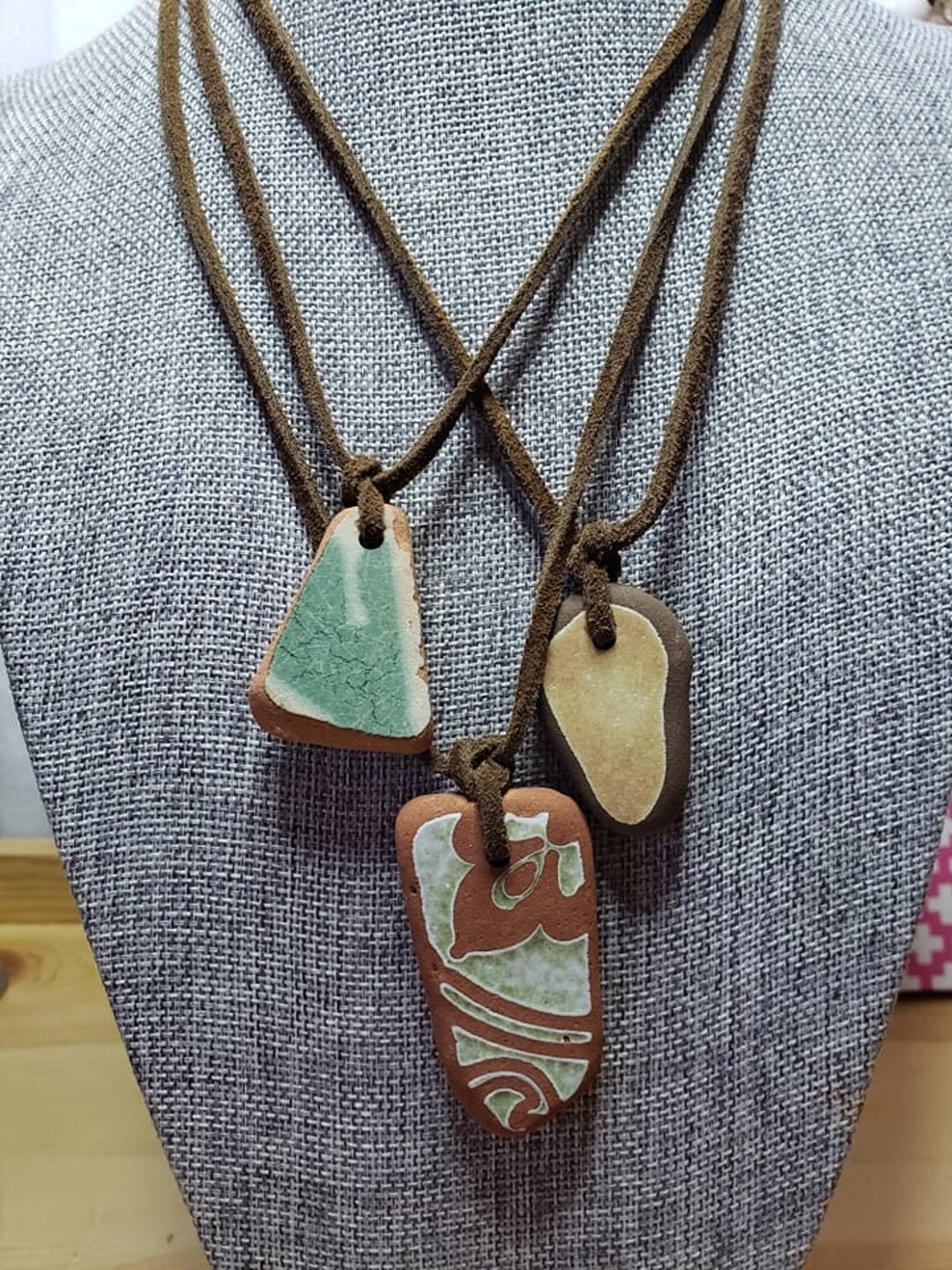 Sicilian Beach Pottery Pendants - Etsy