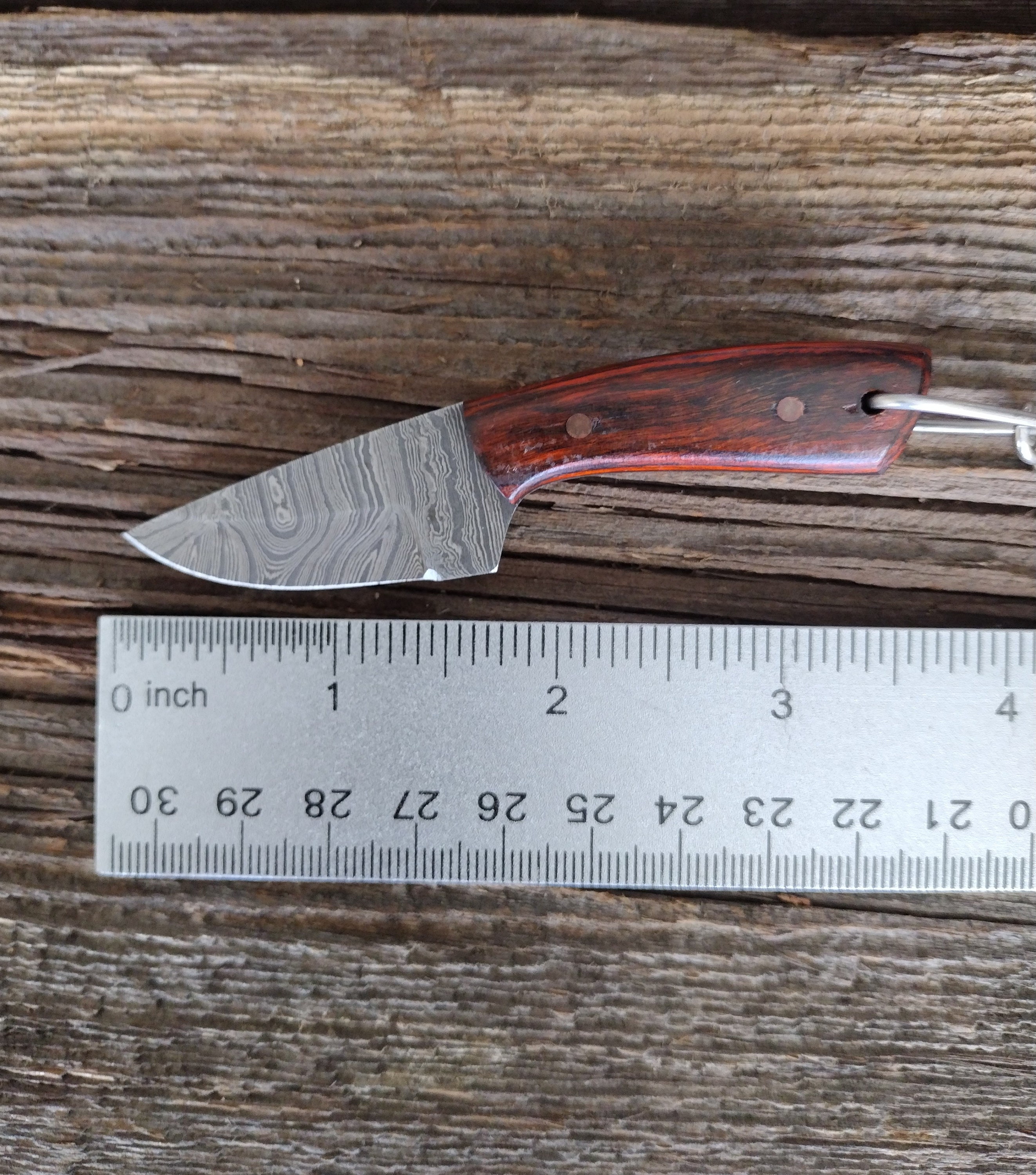 Damascus Miniature Knife Keychains - Etsy