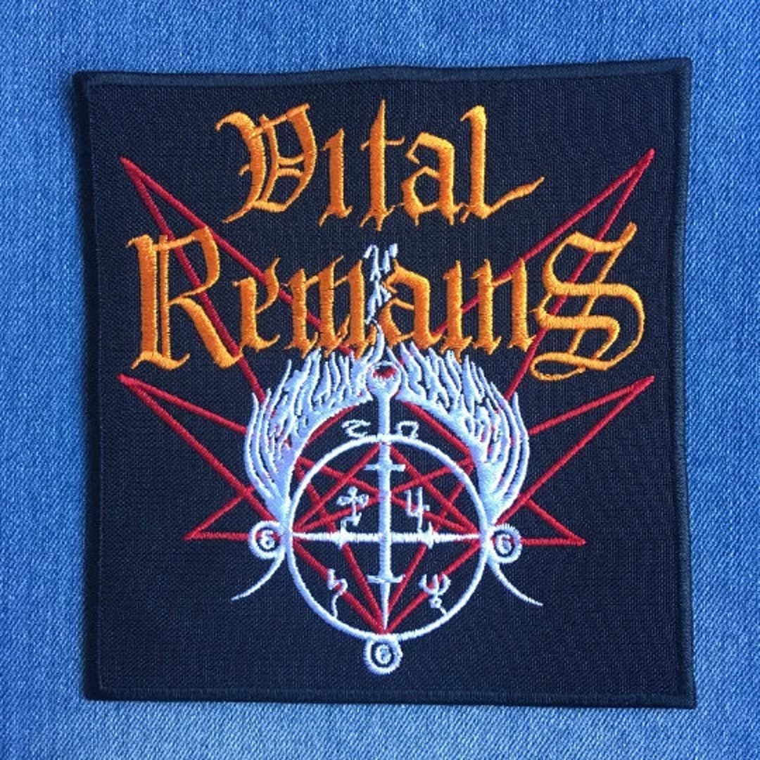 VITAL REMAINS LARGE Embroidered Patch Deicide Grave Autopsy Benediction ...