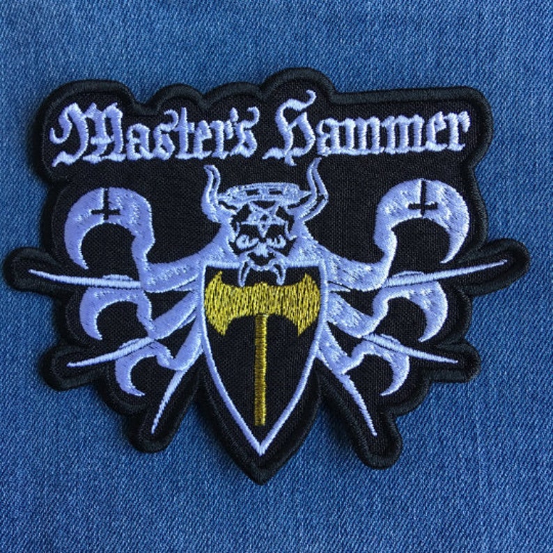 MASTER'S HAMMER Embroidered Patch Root Mortuary Drape Beherit Necromantia Malokarpatan Blasphemy ...