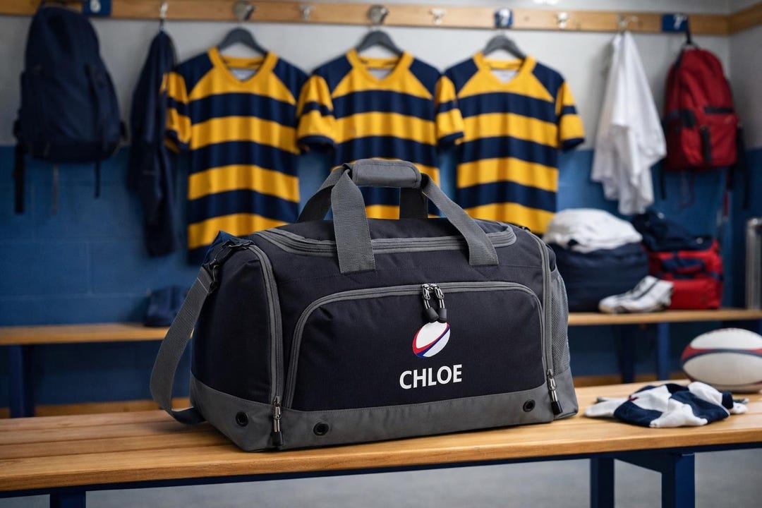 Personalised Rugby Kit Bag, Embroidered Kids Rugby Holdall With Name ...