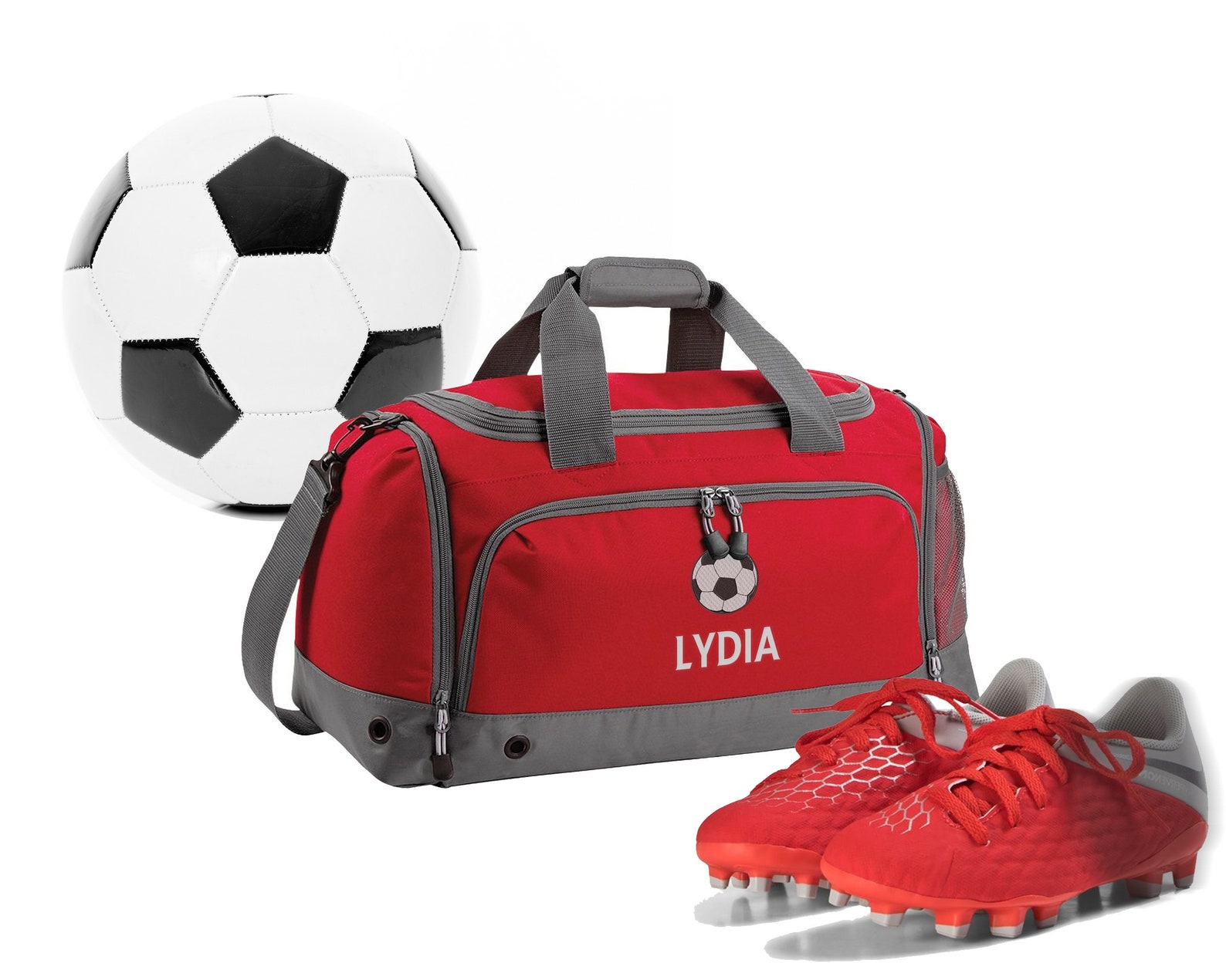 Kids Football Kit Bag - Personalised Childrens Football Holdall Bag ...