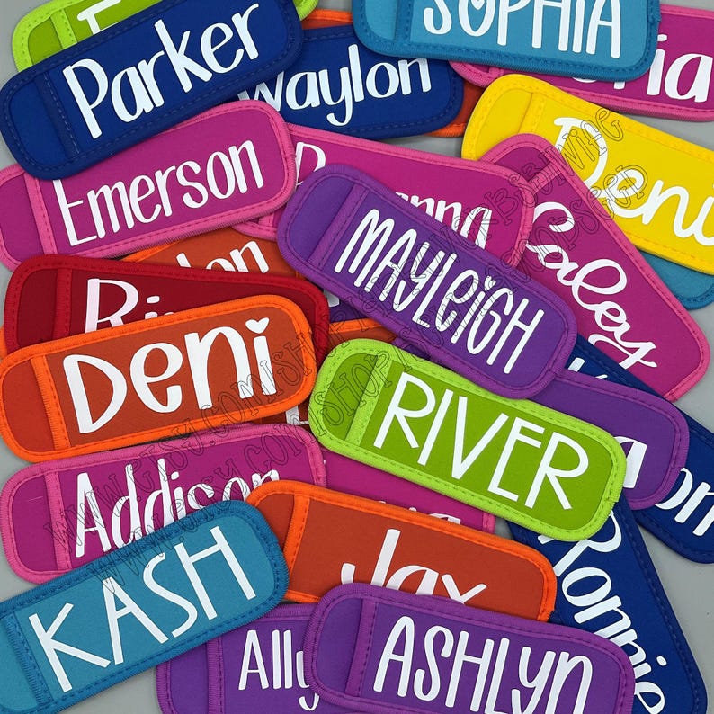 Personalized Popsicle Holder | Freezer Pop Sleeve | Neoprene Ice Pop ...
