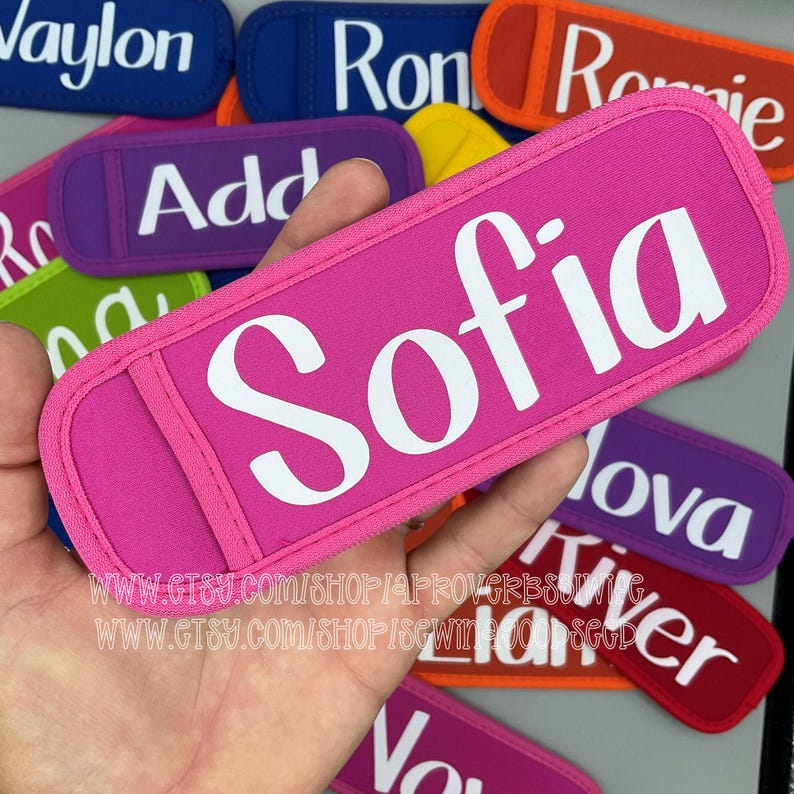 Personalized Popsicle Holder | Freezer Pop Sleeve | Neoprene Ice Pop ...
