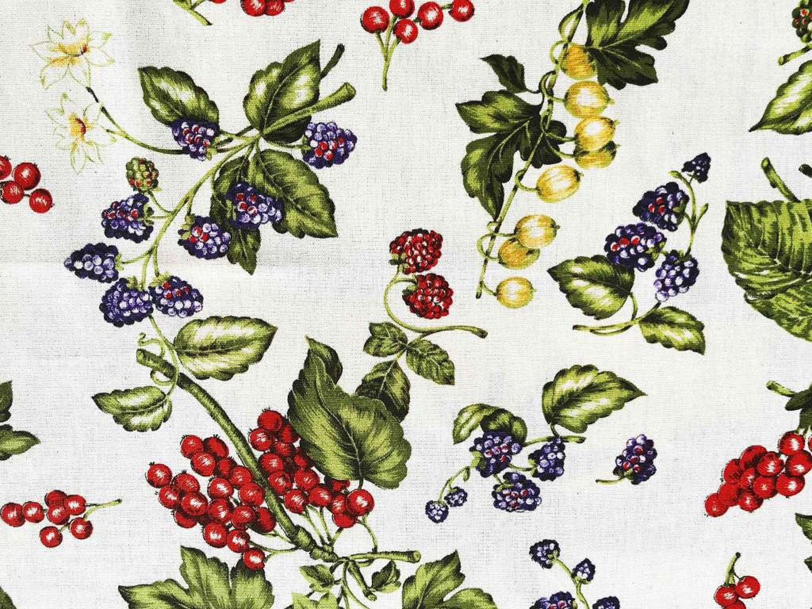 Botanical Pattern Fabric Product Made in Italy 100% Pure - Etsy