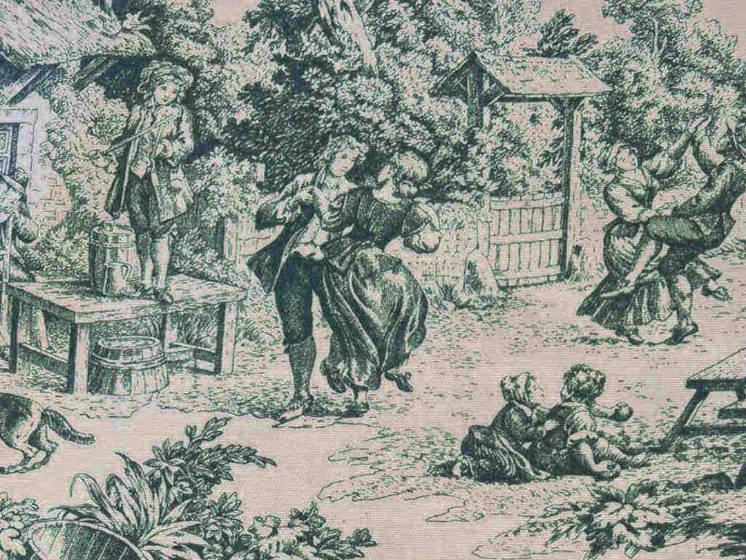 Toile De Jouy Model 2 | Many Colors | 100% Pure Cotton | 305 Cms Wide ...