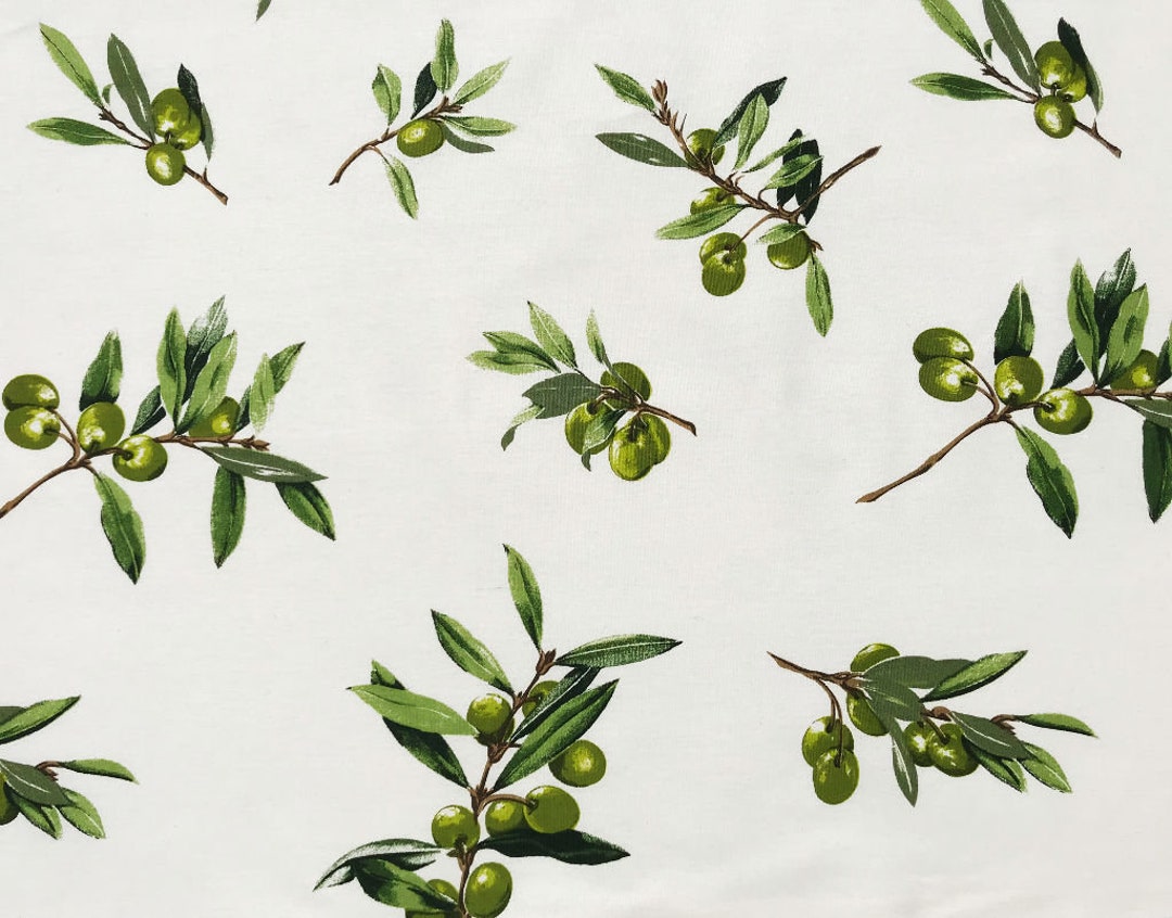 Coated Olive Pattern Fabric | 100% Pure Cotton | 180 Cm (71 Inches ...
