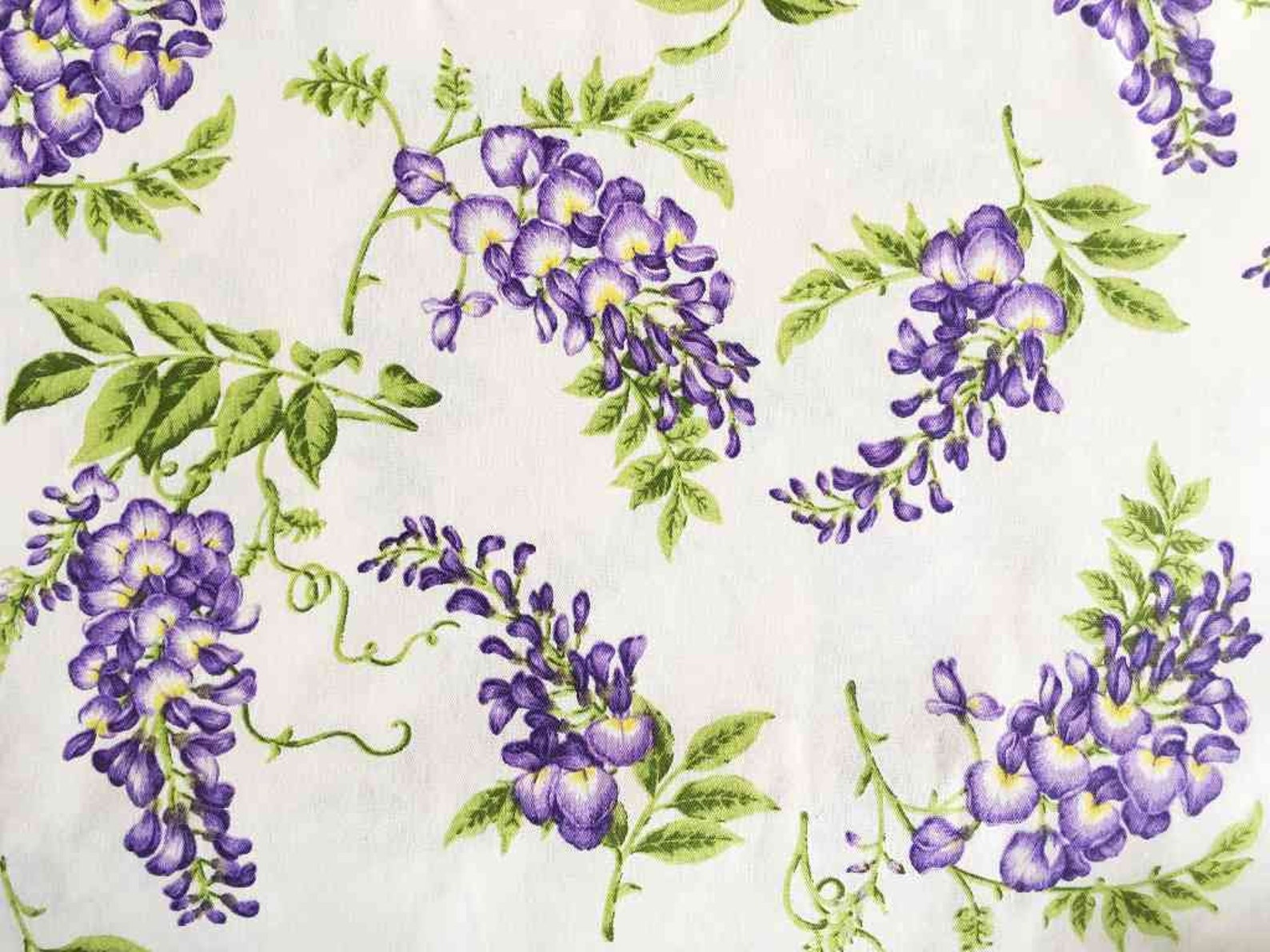 Wisteria Pattern Fabric | Product Made in Italy | 100% Pure Cotton ...