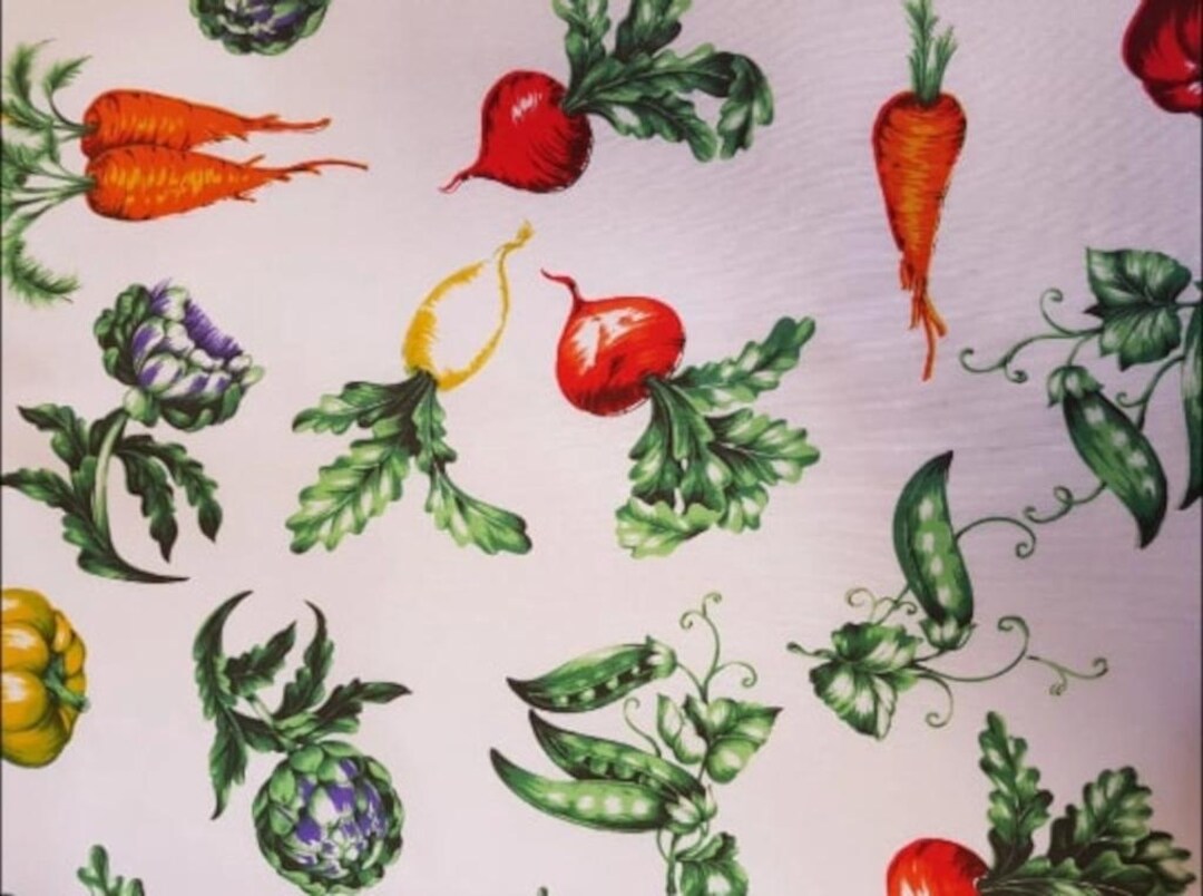 Vegetables Pattern Fabric | 100% Pure Cotton | 180 Cm (71 Inches) Wide ...