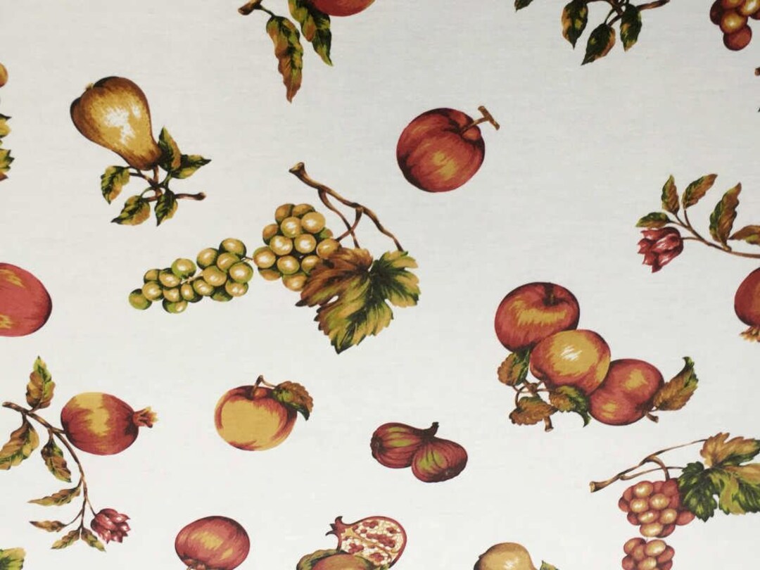 Fruits Pattern Fabric | Product Made in Italy | 100% Pure Cotton | 180 ...