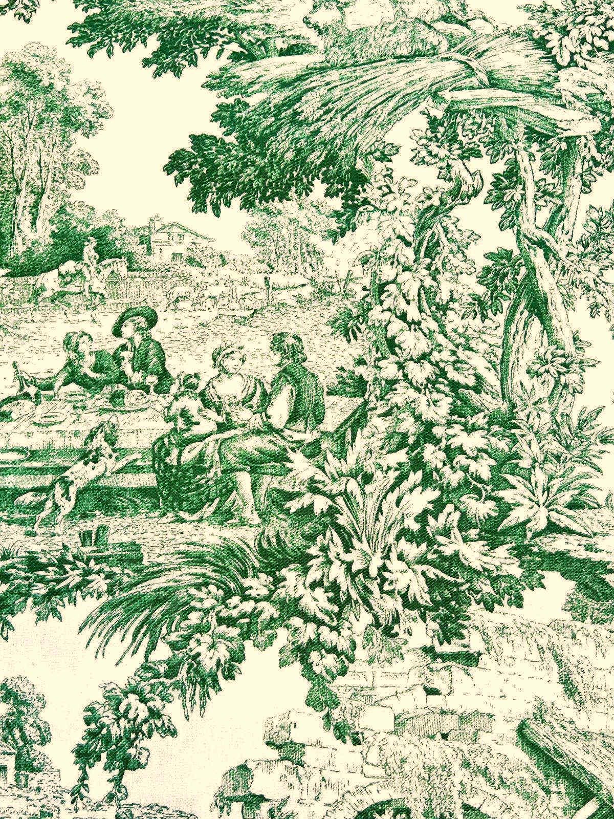 Toile De Jouy Pattern Fabric - Model 2 - Different Colors | Product ...