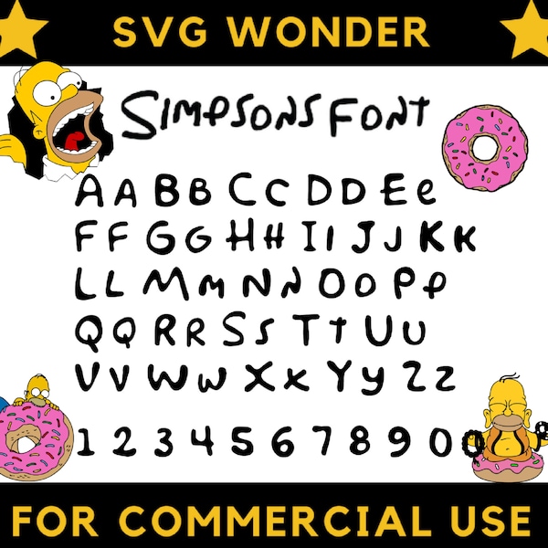 The simpson font svg - Etsy Österreich