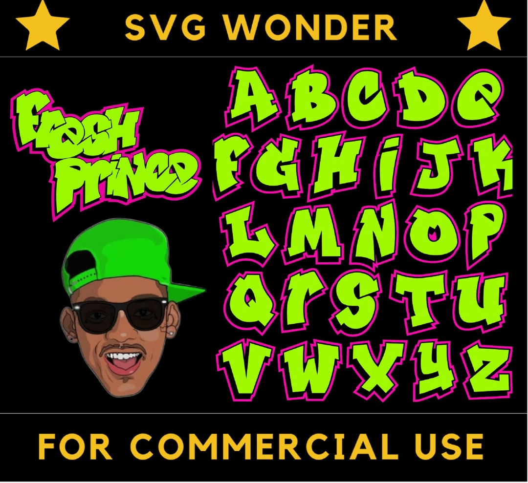 Fresh Prince Font Svg/fresh Prince Alphabet/letters/bel Air - Etsy