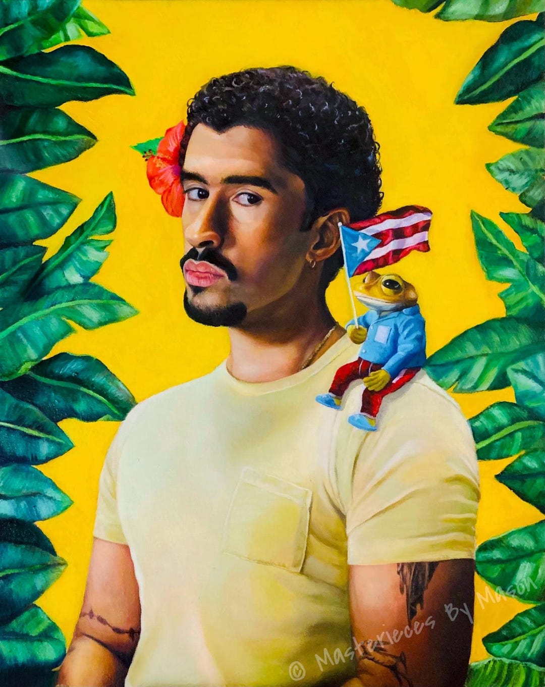 Bad Bunny 'san Benito DTMF' Art Print – Latin Music Star Wall Decor - Etsy