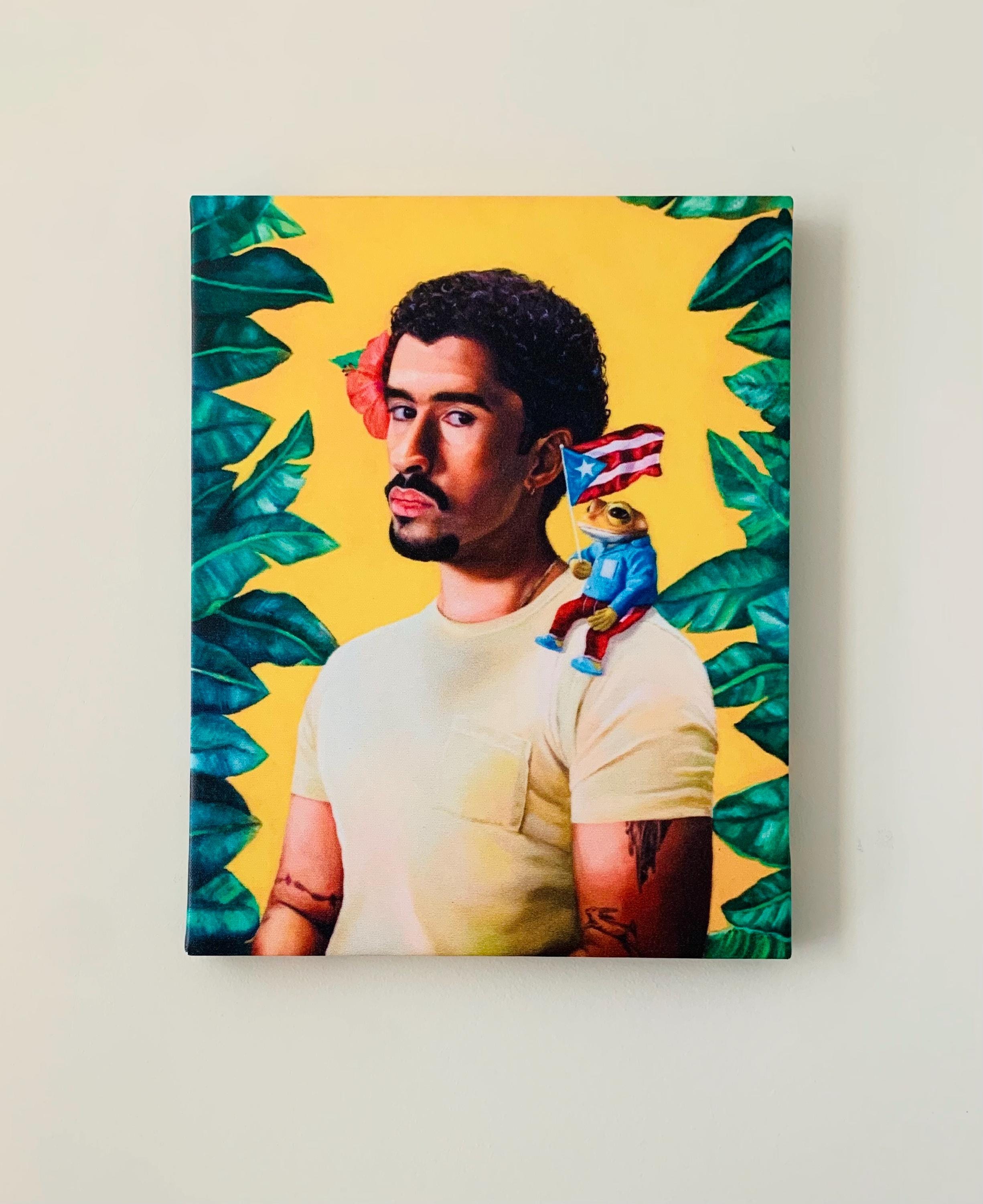 Bad Bunny 'san Benito DTMF' Canvas Print – Latin Music Star Wall Art ...