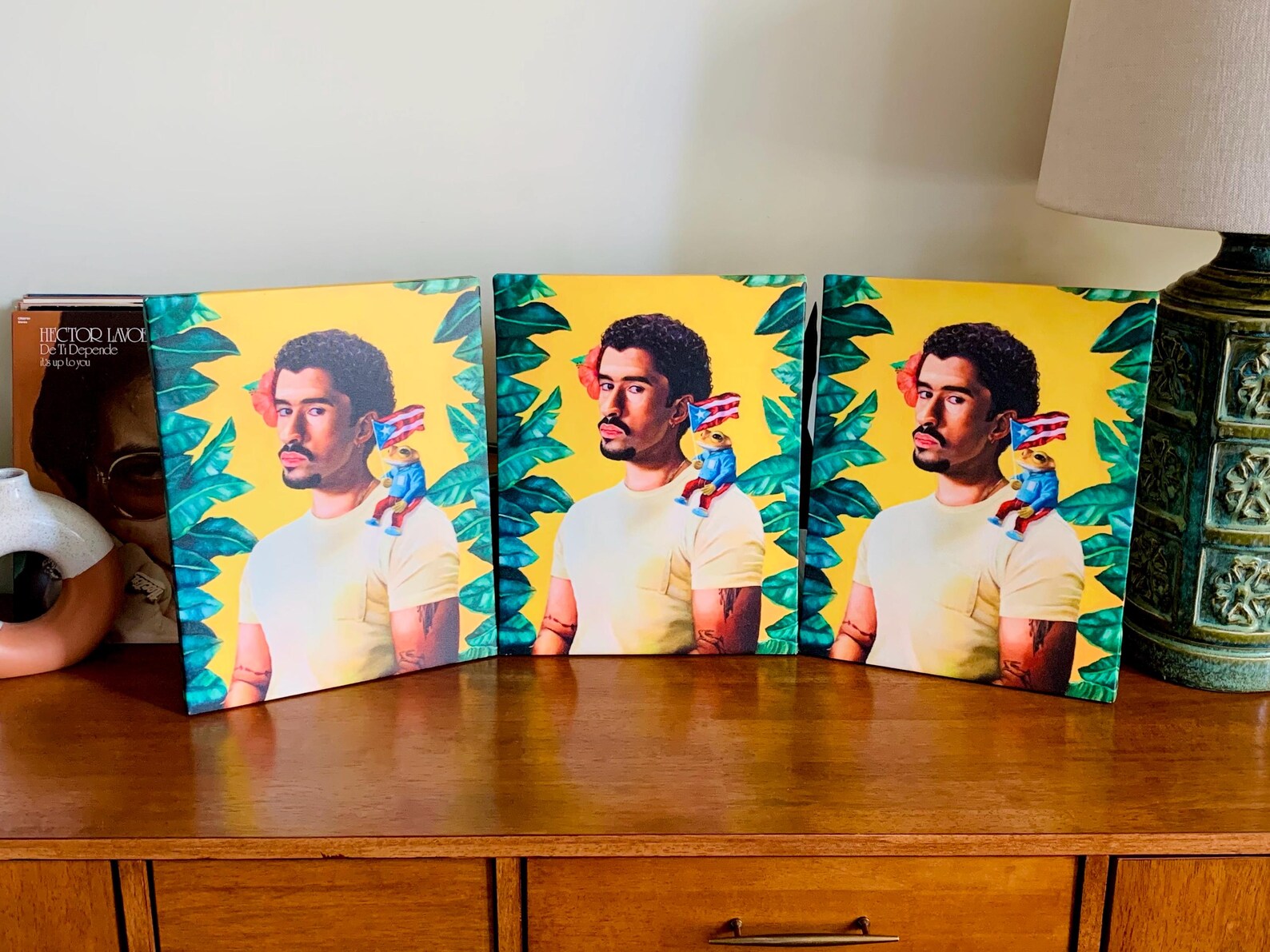 Bad Bunny 'san Benito DTMF' Canvas Print – Latin Music Star Wall Art ...