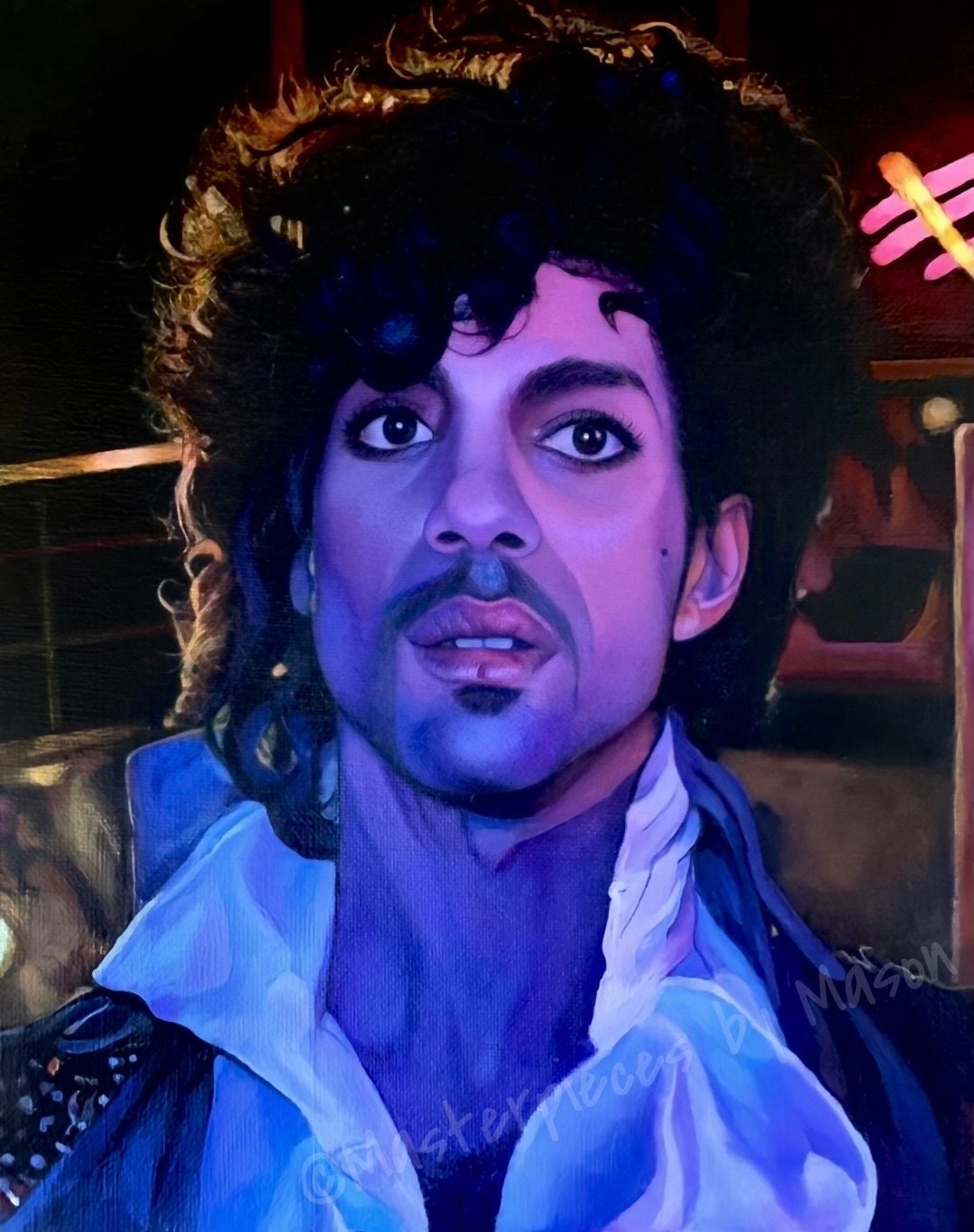 Prince Rogers Nelson Purple Rain Original Painting Print - Etsy