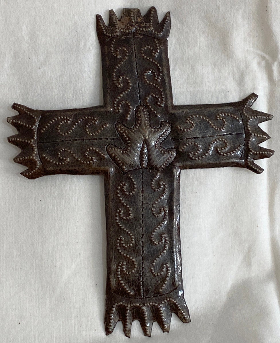 Metal Cross, Flame Design - Etsy