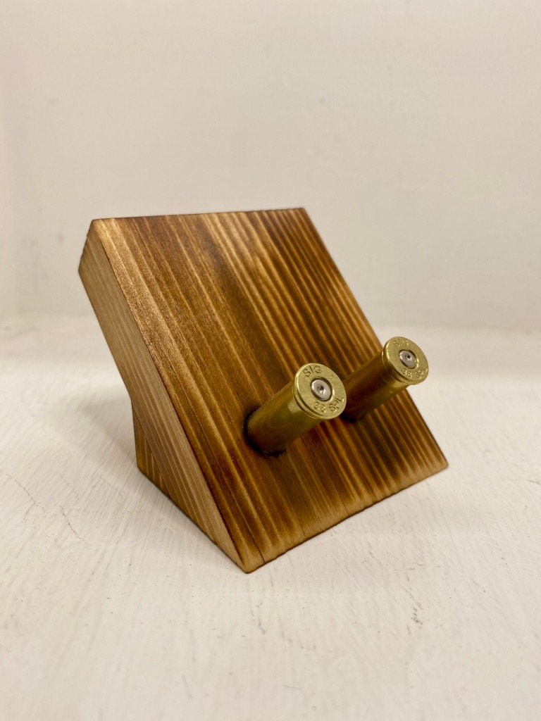 Burned Wood Cigar Stand, Brass Casing Accents - Etsy