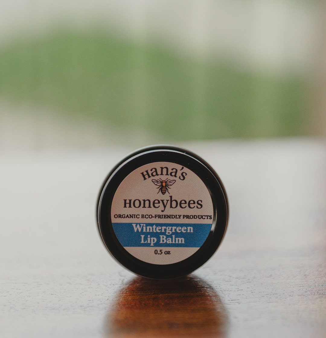 Wintergreen Lip Balm 0.5 Oz - Essential Oil- Beeswax Lip Balm ...
