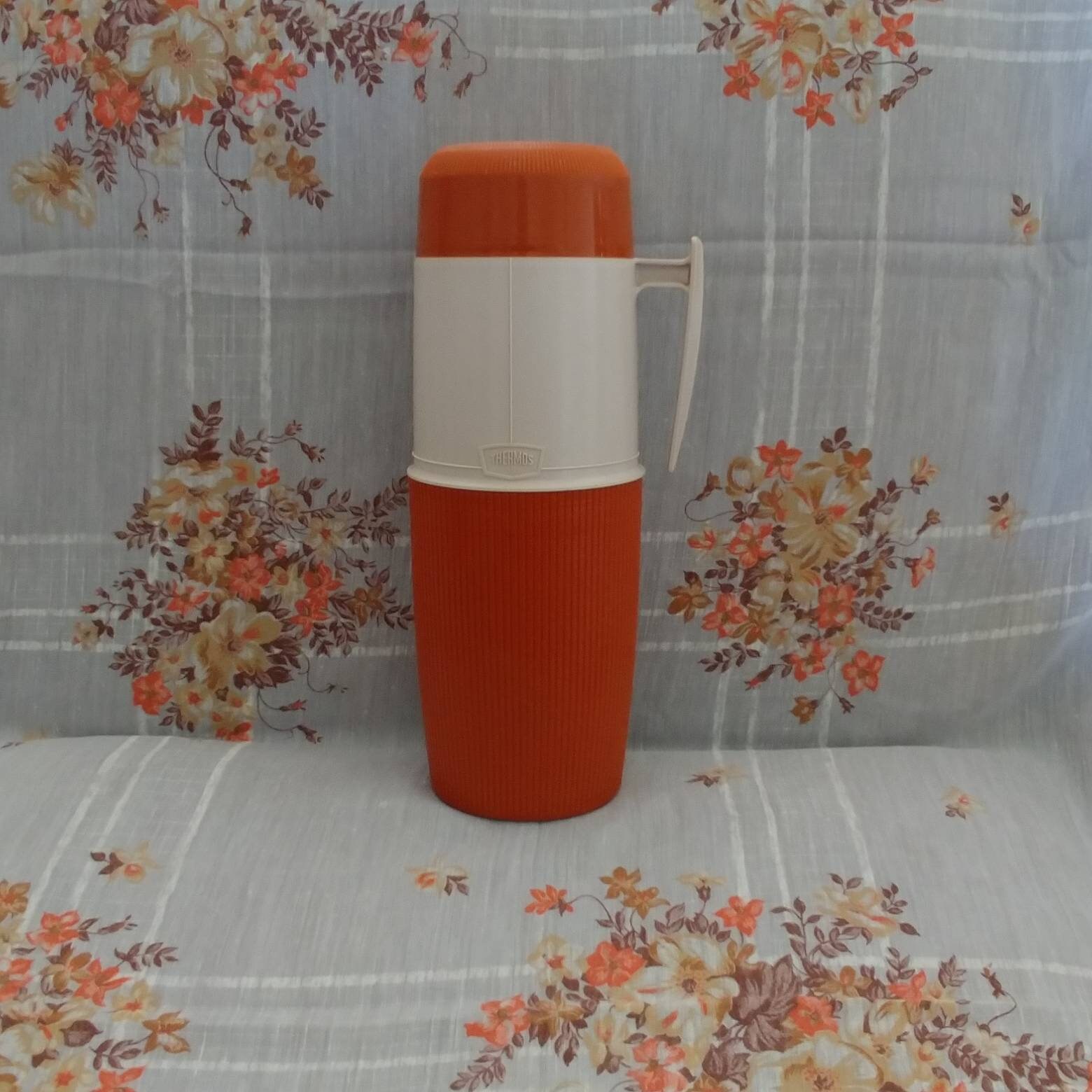 Dos termos originales Retro Widemouth termos marrón y naranja | Etsy