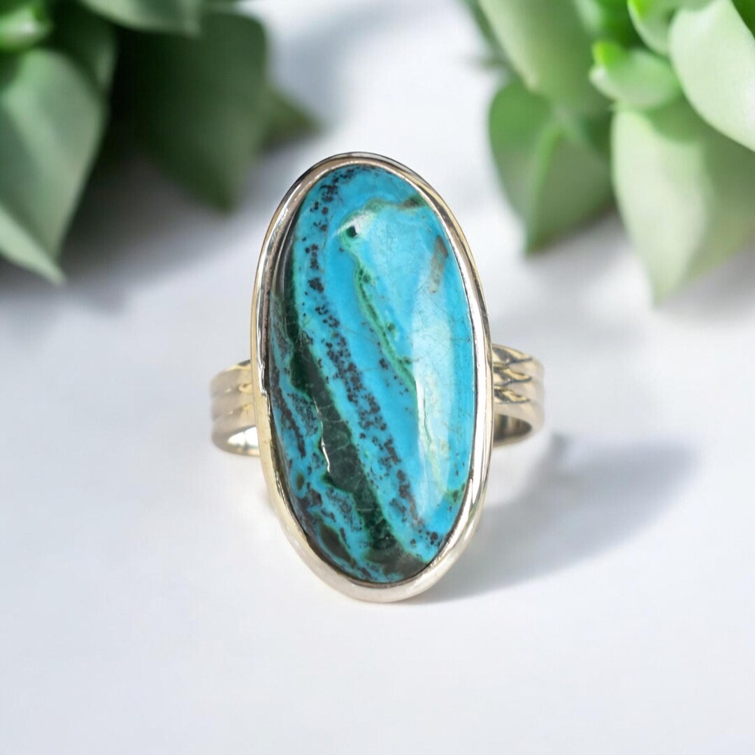 Malachite Ring, Gemstone Ring, Daily Wear Ring, 925 Silver Ring, Green ...