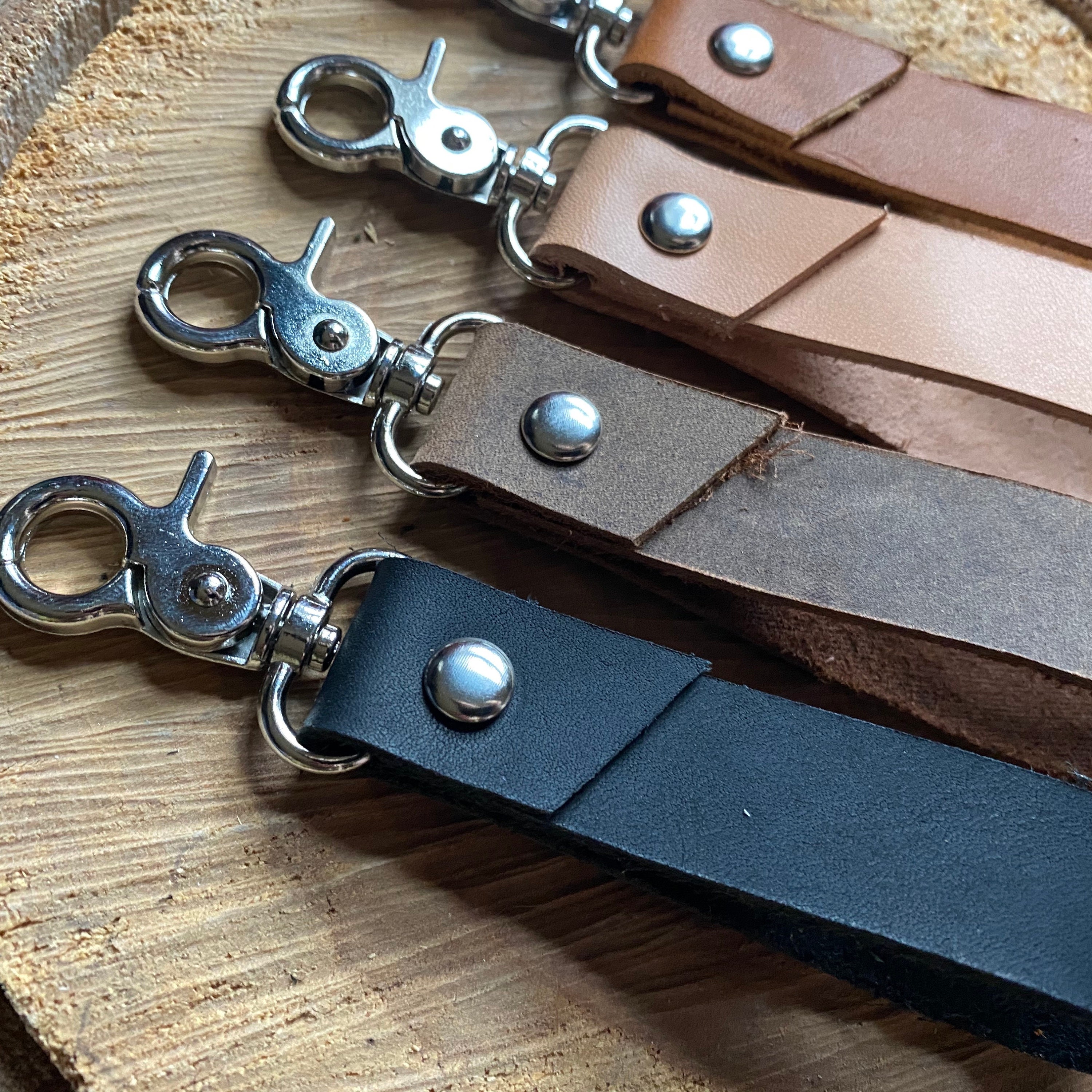 CUSTOM Keychain Genuine Leather Key Fob Modern Key Lanyard | Etsy