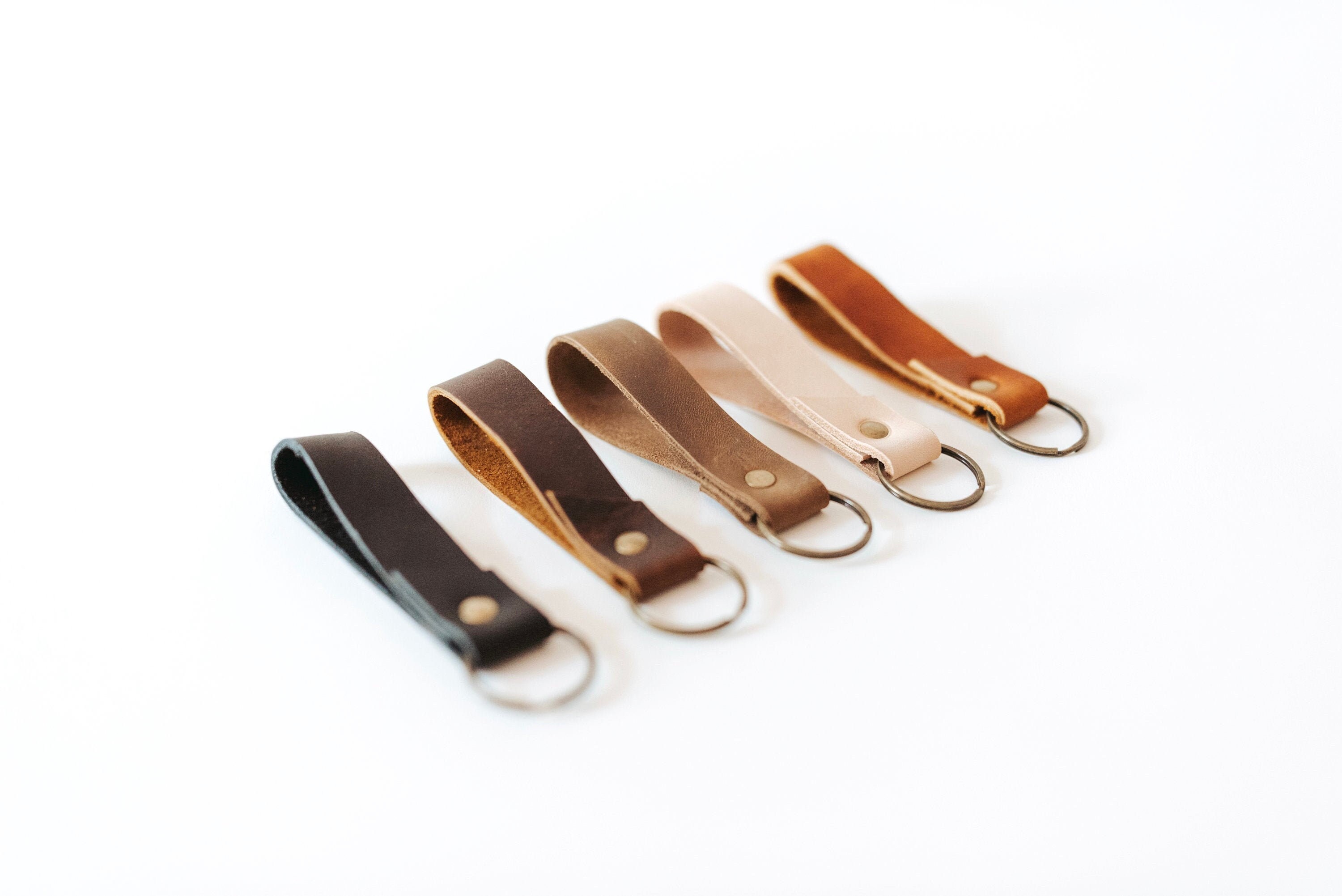 CUSTOM Keychain Genuine Leather Key Fob Modern Key Lanyard | Etsy