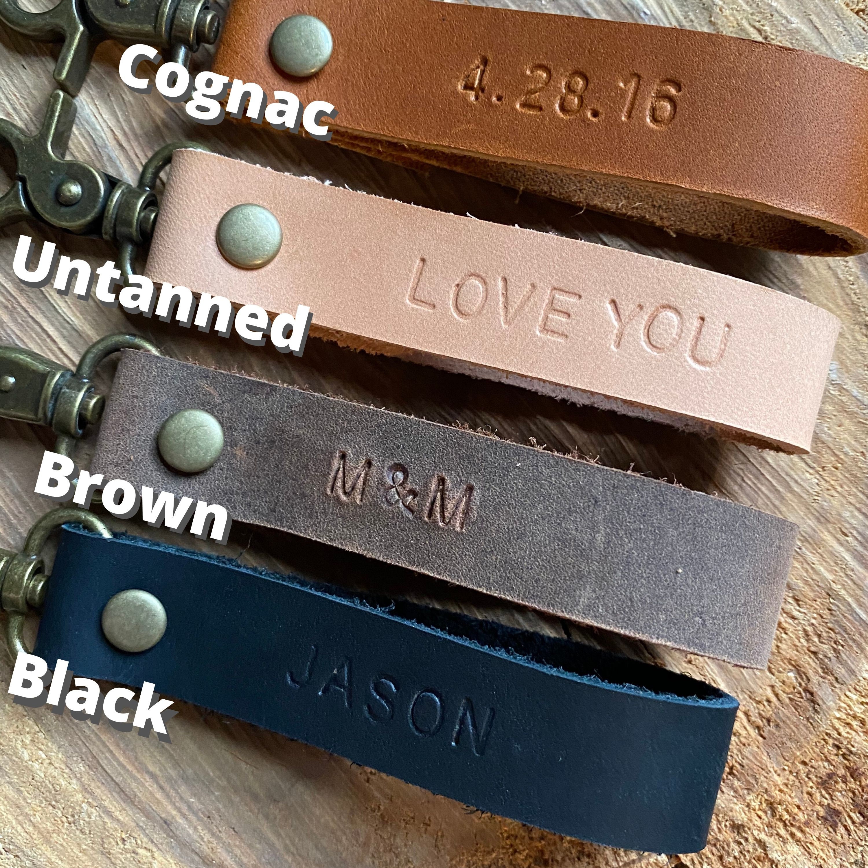 CUSTOM Keychain Genuine Leather Key Fob Modern Key Lanyard | Etsy