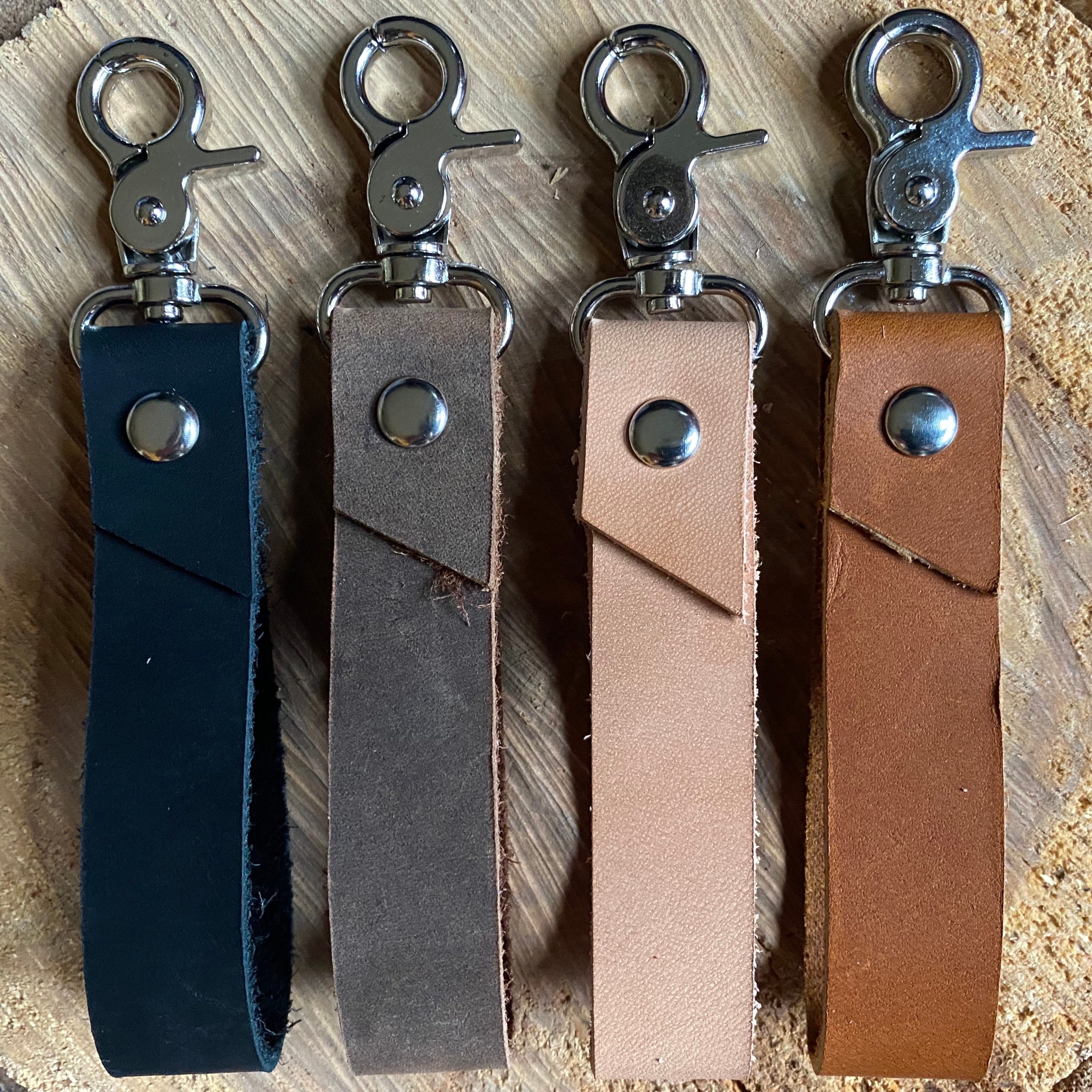 CUSTOM Keychain Genuine Leather Key Fob Modern Key Lanyard | Etsy