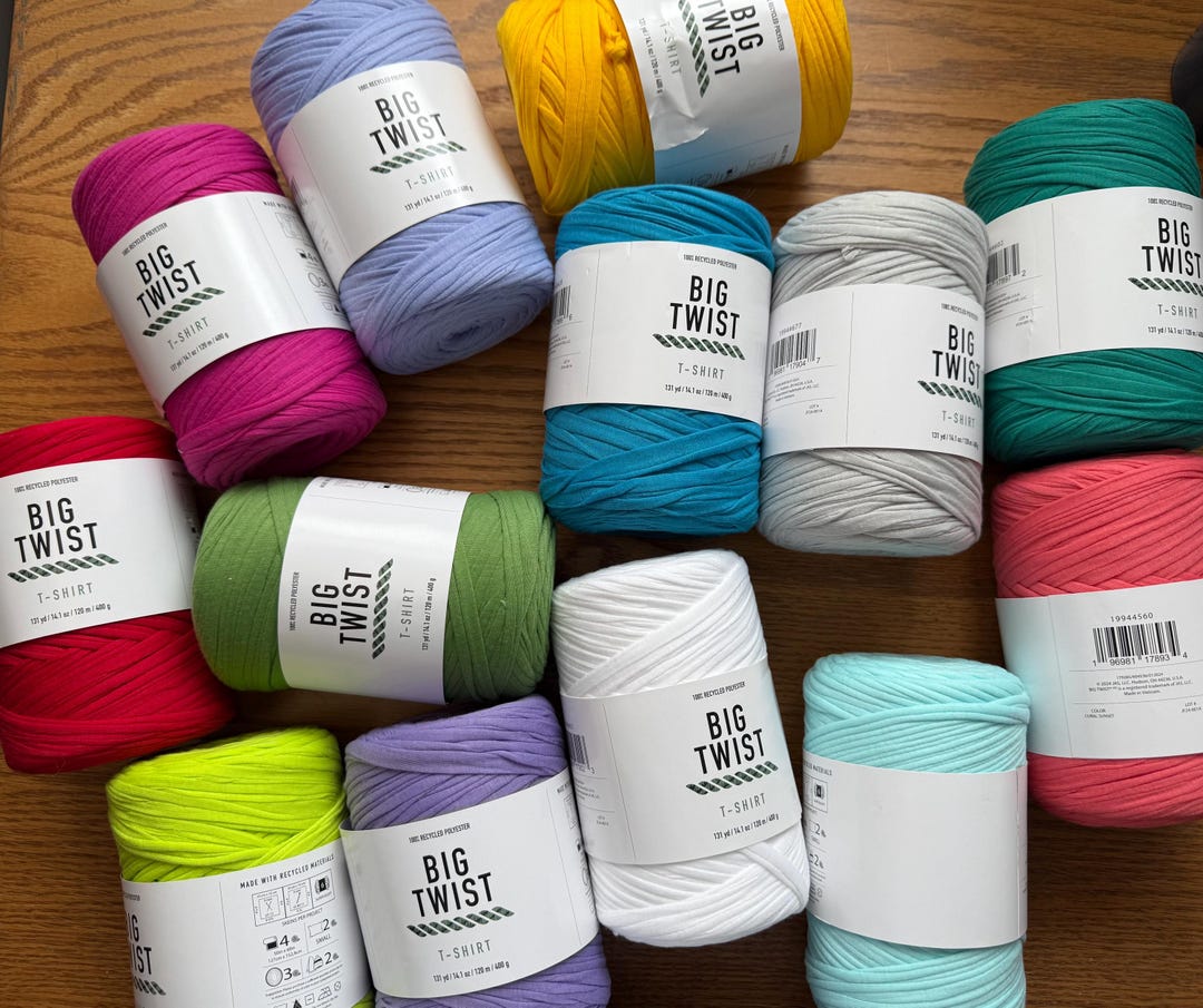 T-shirt Jersey 131yds Super Bulky Polyester Yarn by Big Twist - Etsy