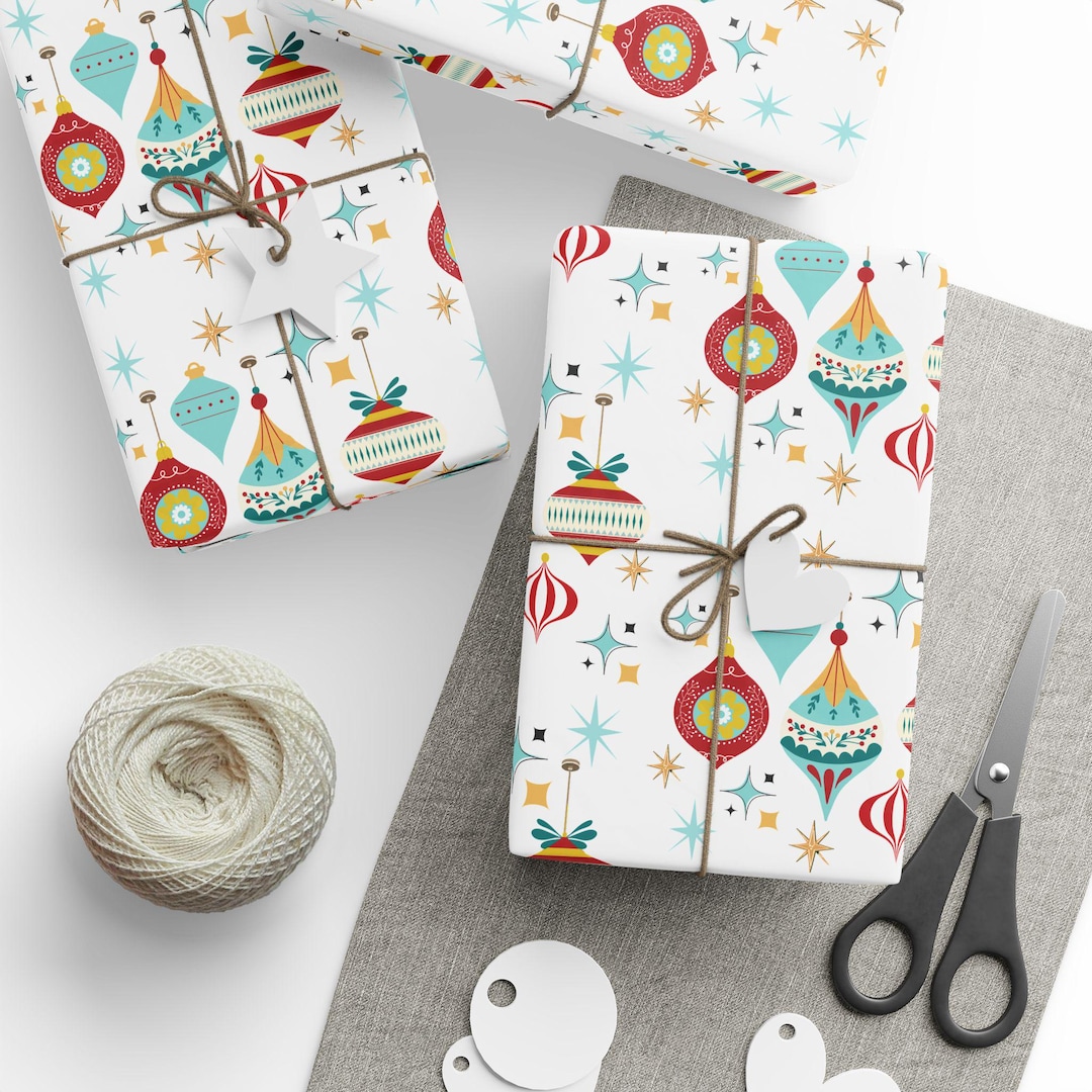 Mid Century Modern Christmas Wrapping Papers - Etsy